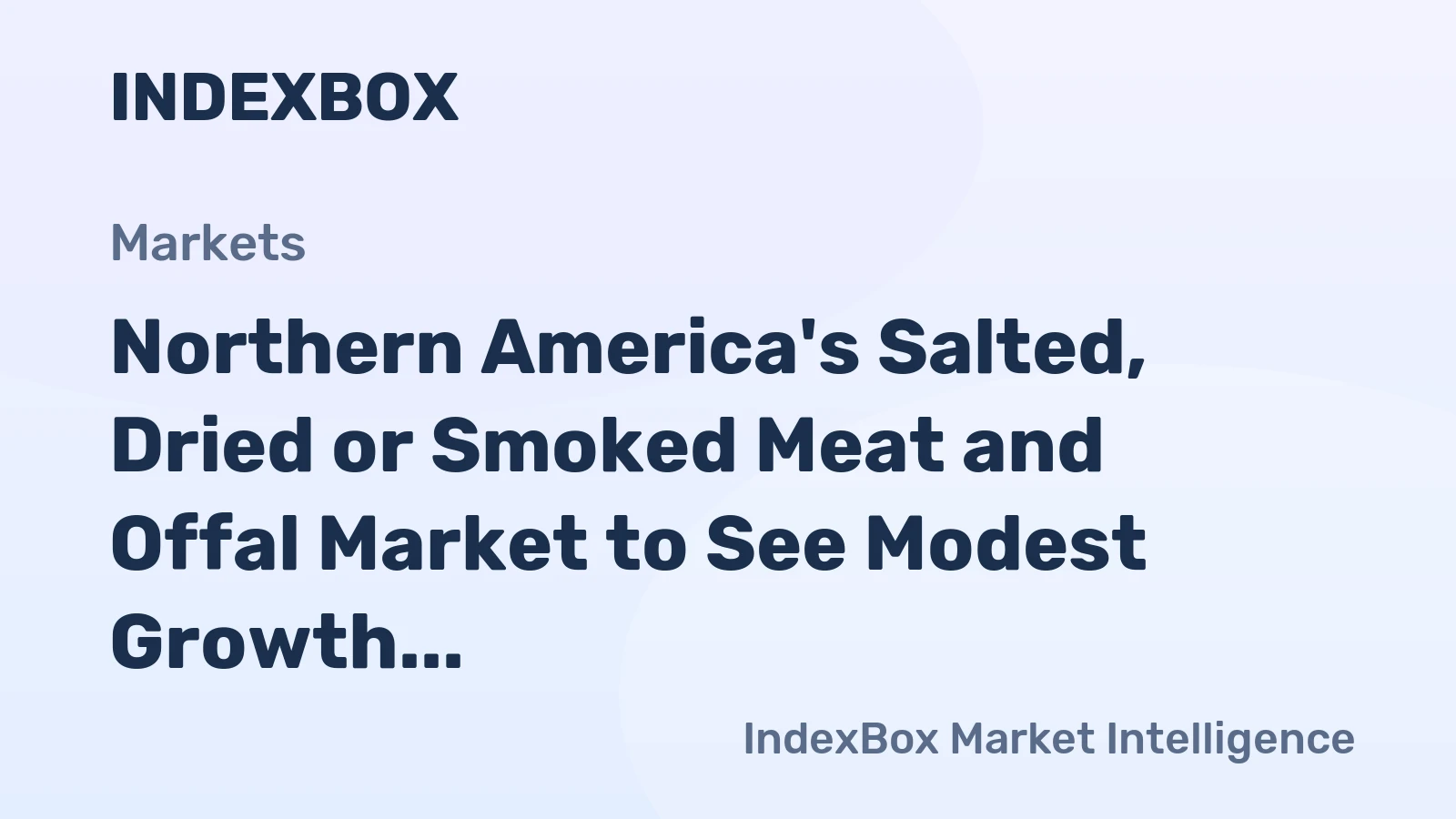 Northern America's Salted, Dried or Smoked Meat and Offal Market to See Modest Growth with Anticipated 0.6% Increase in Volume and Value over Next Decade