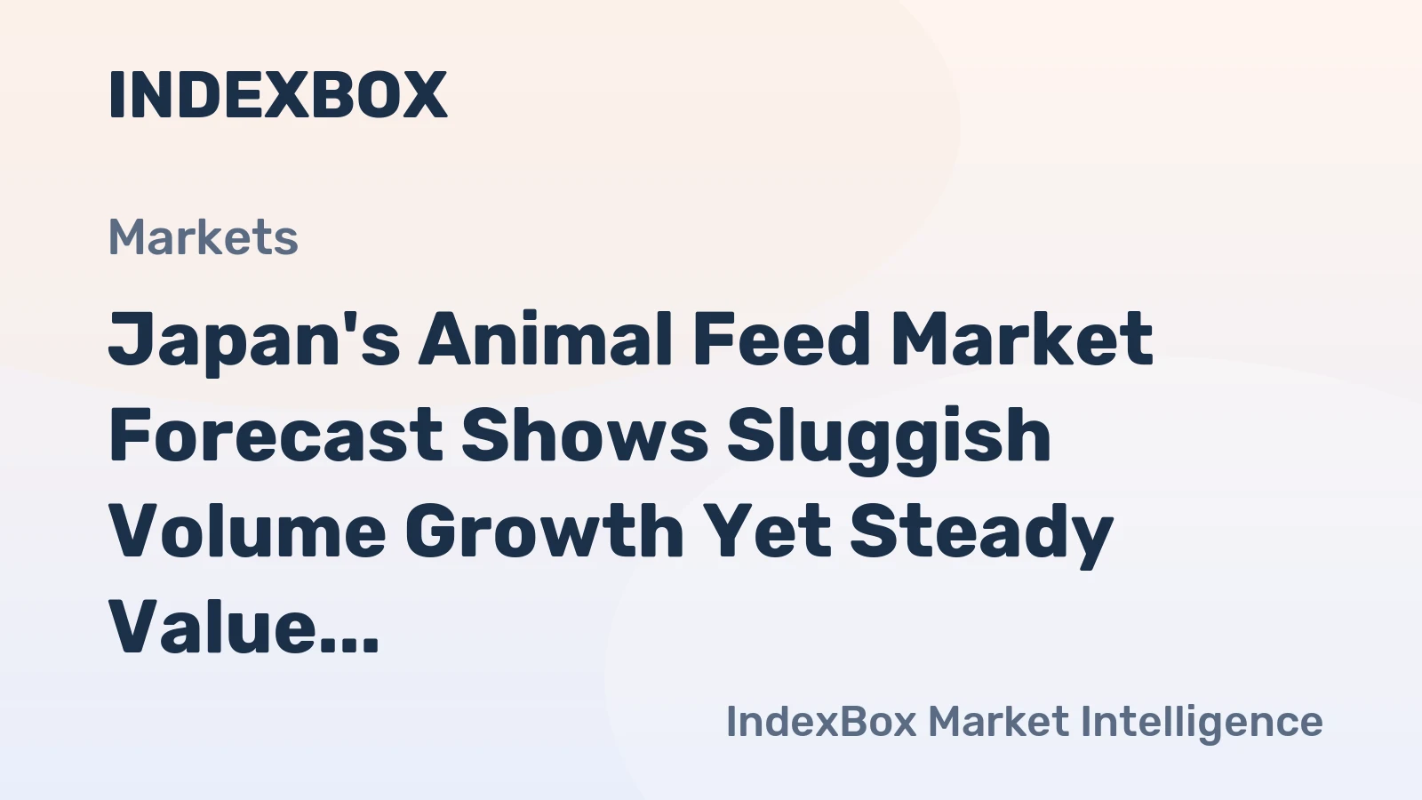 Japan's Animal Feed Market Forecast Shows Sluggish Volume Growth Yet Steady Value Increase Through 2035