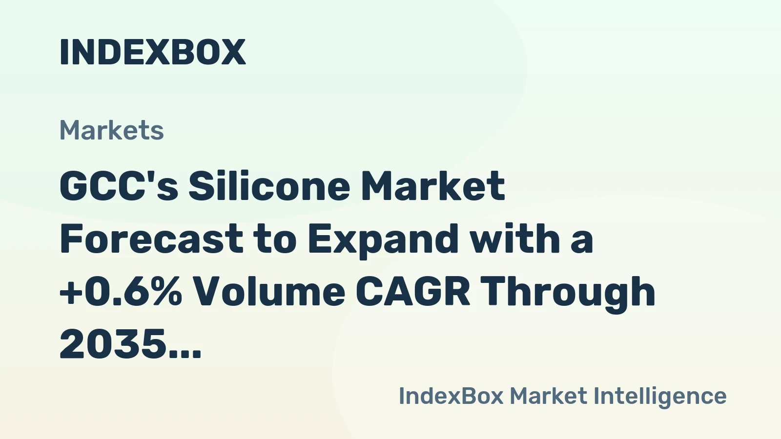 GCC's Silicone Market Forecast to Expand with a +0.6% Volume CAGR Through 2035