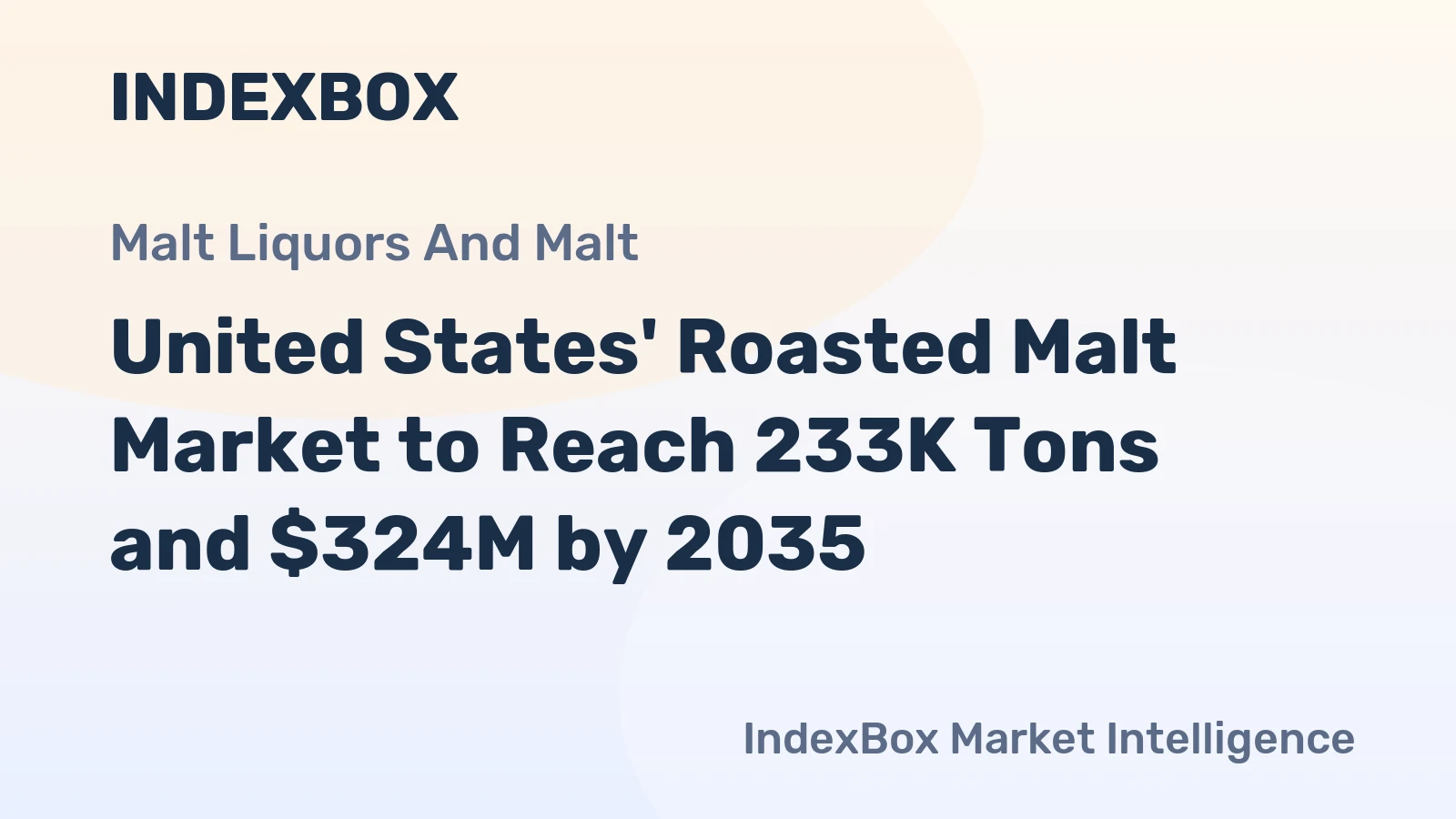 United States' Roasted Malt Market to Reach 233K Tons and $324M by 2035