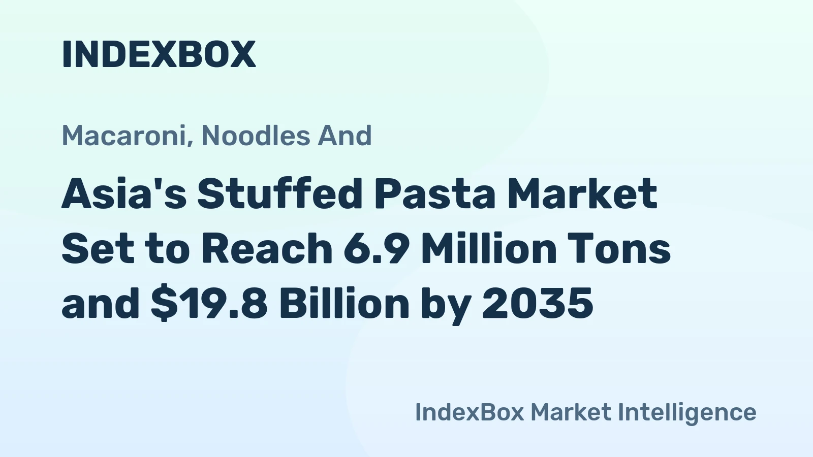 Asia's Stuffed Pasta Market Set to Reach 6.9 Million Tons and $19.8 Billion by 2035