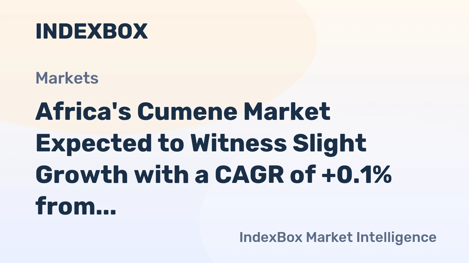 Africa's Cumene Market Expected to Witness Slight Growth with a CAGR of +0.1% from 2024 to 2035