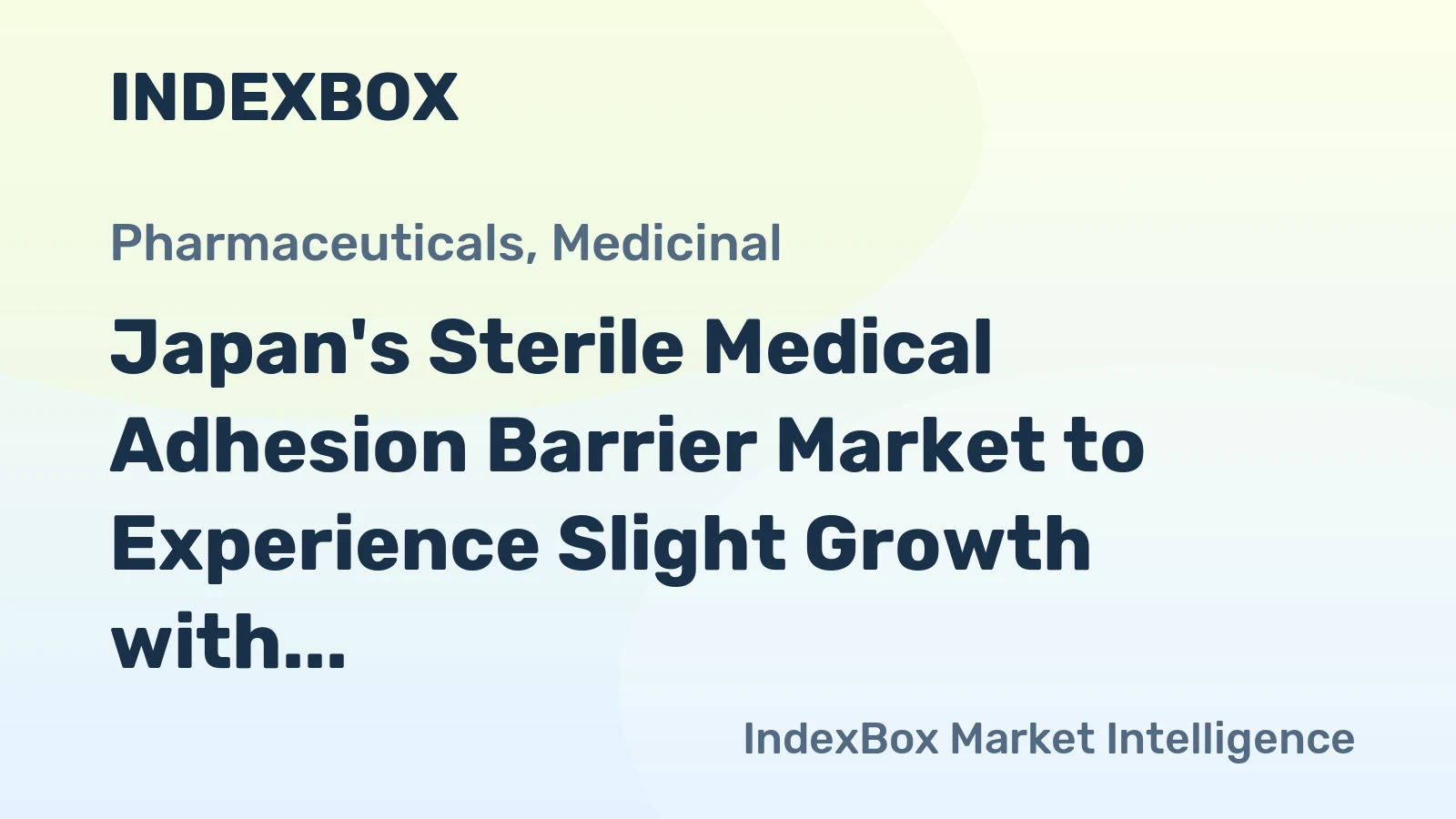 Japan's Sterile Medical Adhesion Barrier Market to Experience Slight Growth with +0.9% CAGR from 2024 to 2035