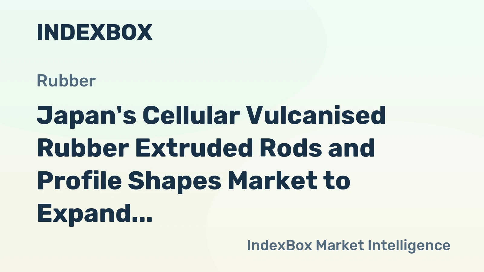 Japan's Cellular Vulcanised Rubber Extruded Rods and Profile Shapes Market to Expand at +1.5% CAGR Over Next Decade, Reaching 21K Tons by 2035