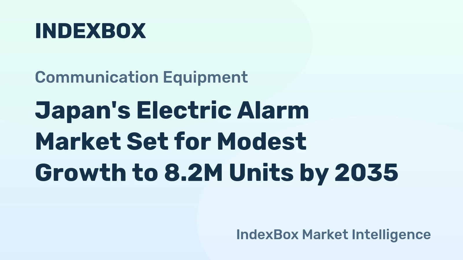 Japan's Electric Alarm Market Set for Modest Growth to 8.2M Units by 2035