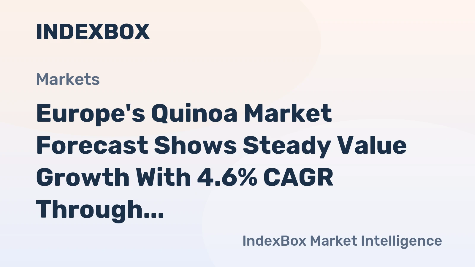Europe's Quinoa Market Forecast Shows Steady Value Growth With 4.6% CAGR Through 2035