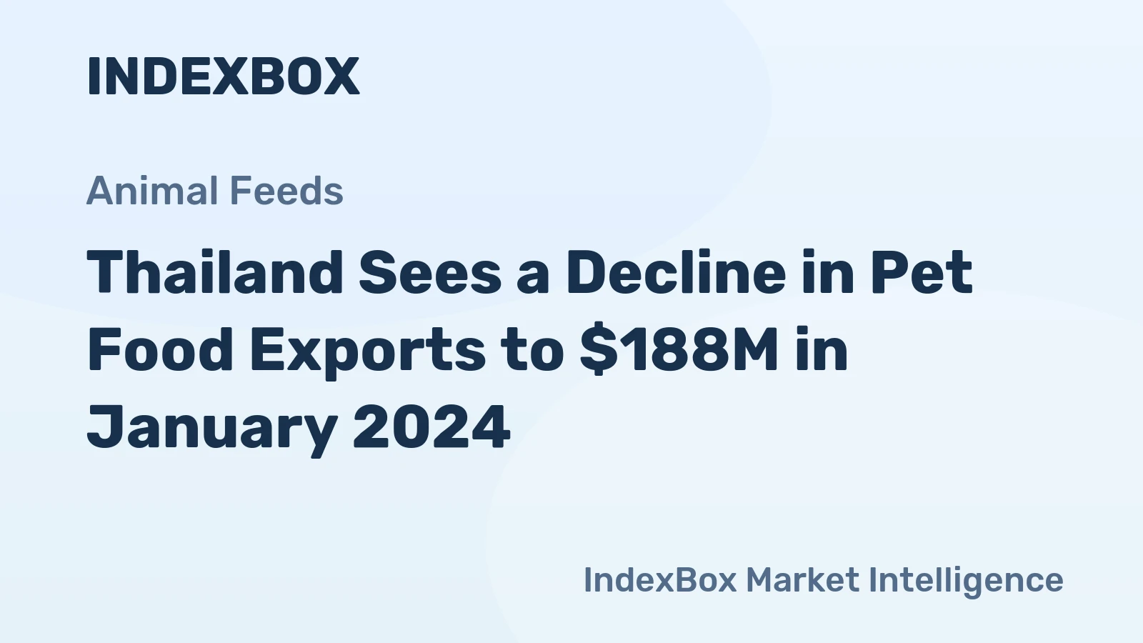 Thailand Sees a Decline in Pet Food Exports to $188M in January 2024
