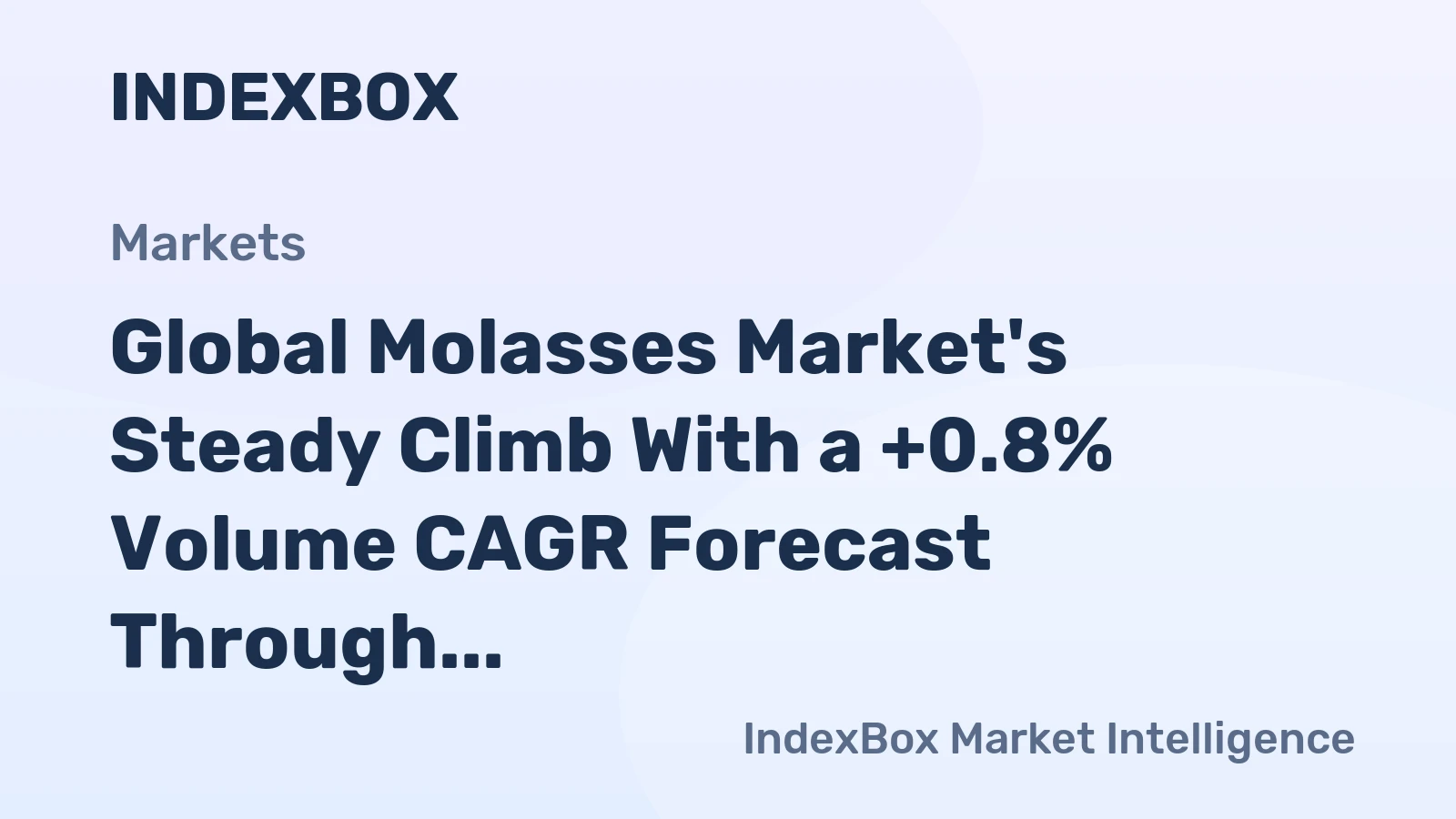 Global Molasses Market's Steady Climb With a +0.8% Volume CAGR Forecast Through 2035