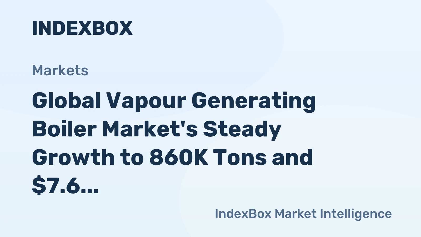 Global Vapour Generating Boiler Market's Steady Growth to 860K Tons and $7.6 Billion