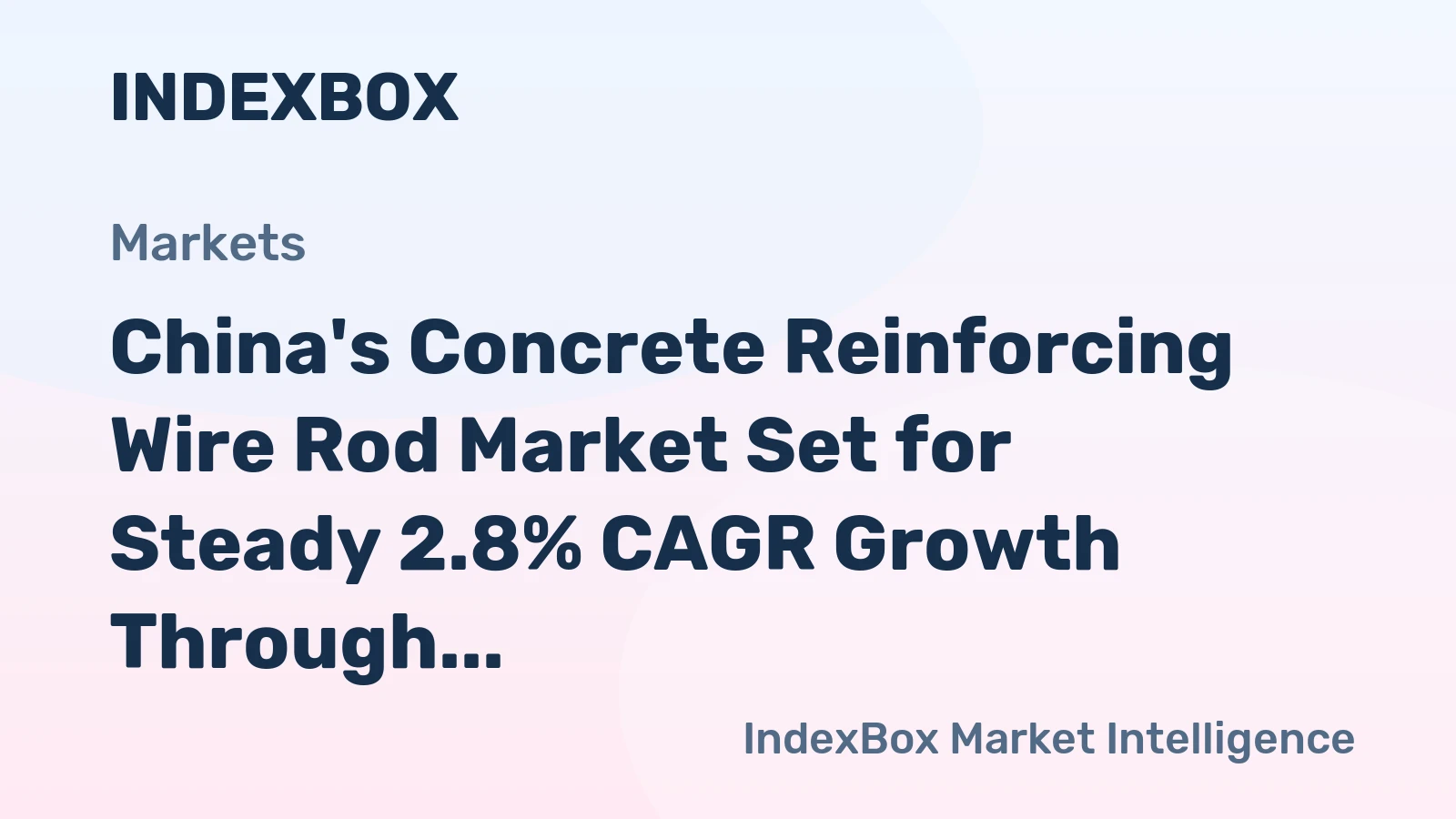 China's Concrete Reinforcing Wire Rod Market Set for Steady 2.8% CAGR Growth Through 2035