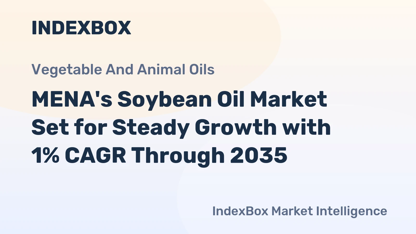 MENA's Soybean Oil Market Set for Steady Growth with 1% CAGR Through 2035