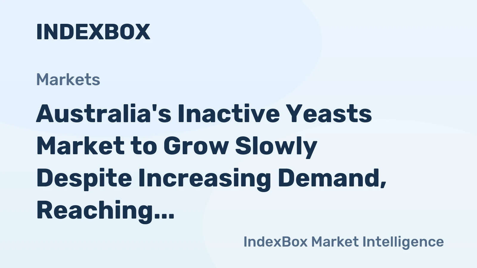 Australia's Inactive Yeasts Market to Grow Slowly Despite Increasing Demand, Reaching 34K tons by 2035 with Market Value of $552M