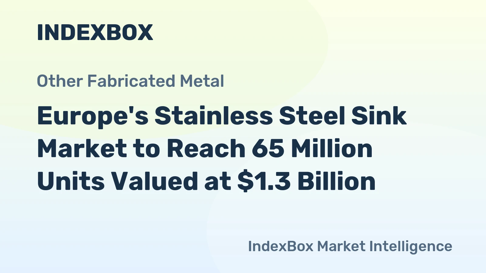 Europe's Stainless Steel Sink Market to Reach 65 Million Units Valued at $1.3 Billion