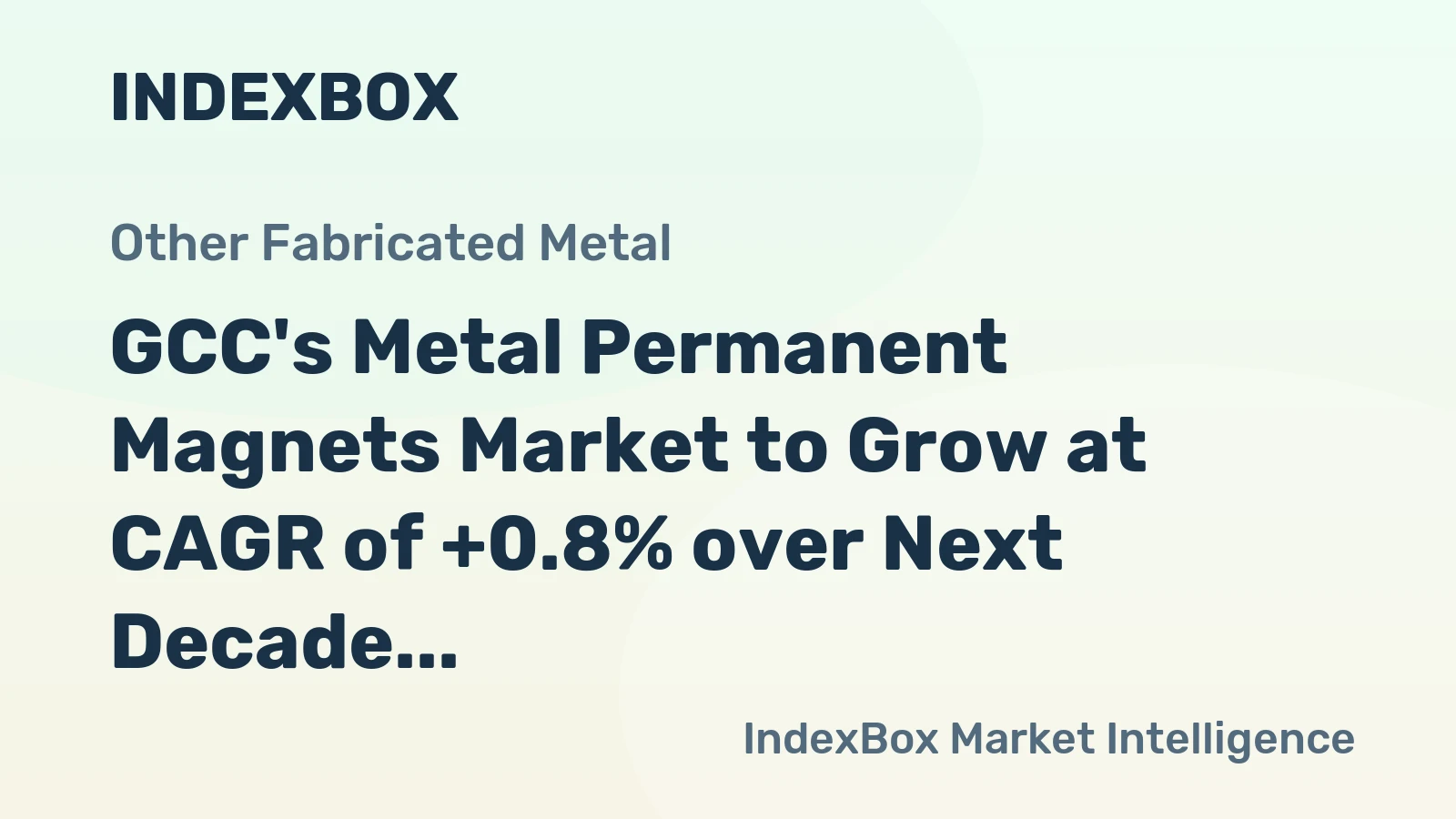 GCC's Metal Permanent Magnets Market to Grow at CAGR of +0.8% over Next Decade