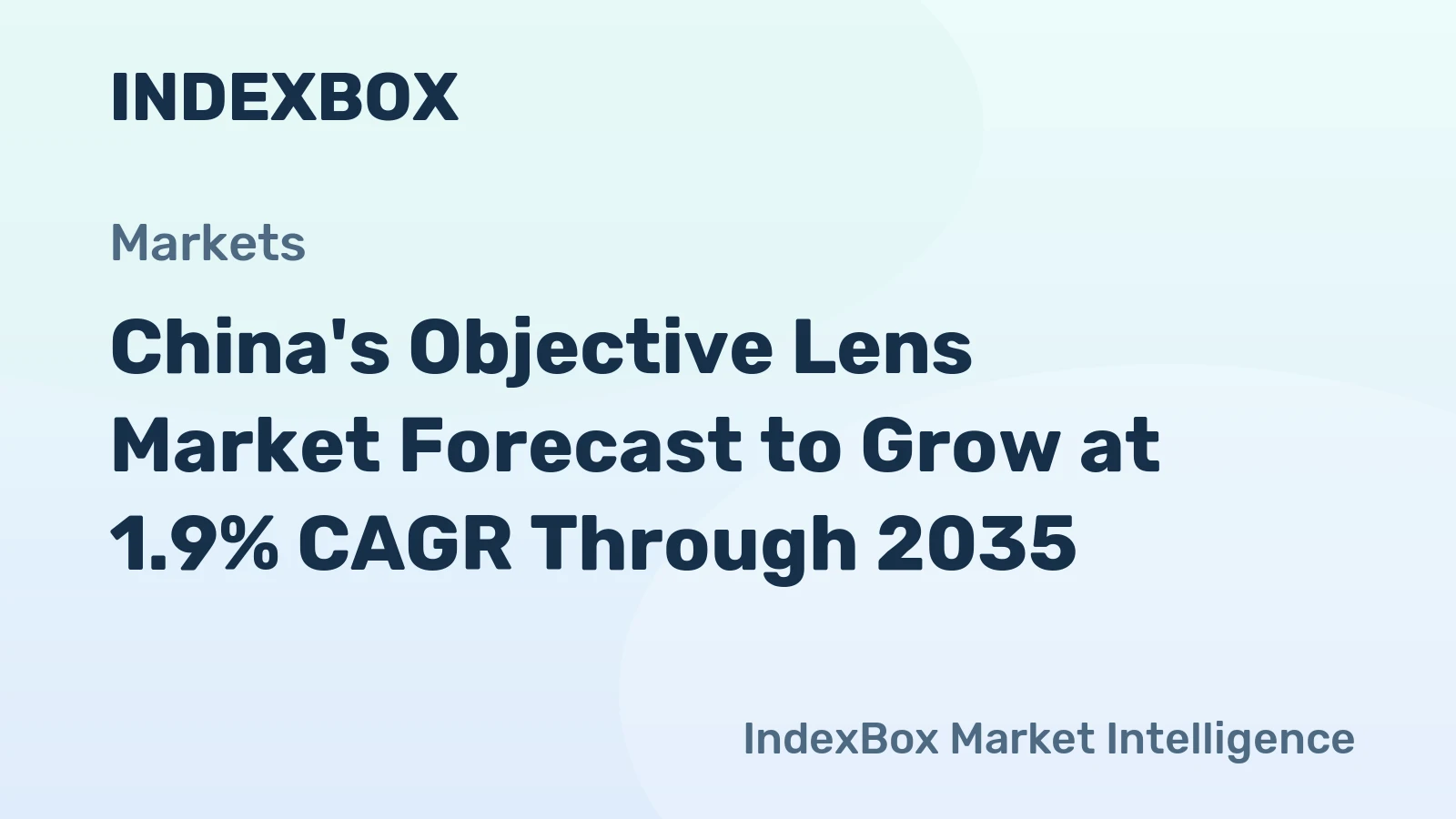China's Objective Lens Market Forecast to Grow at 1.9% CAGR Through 2035