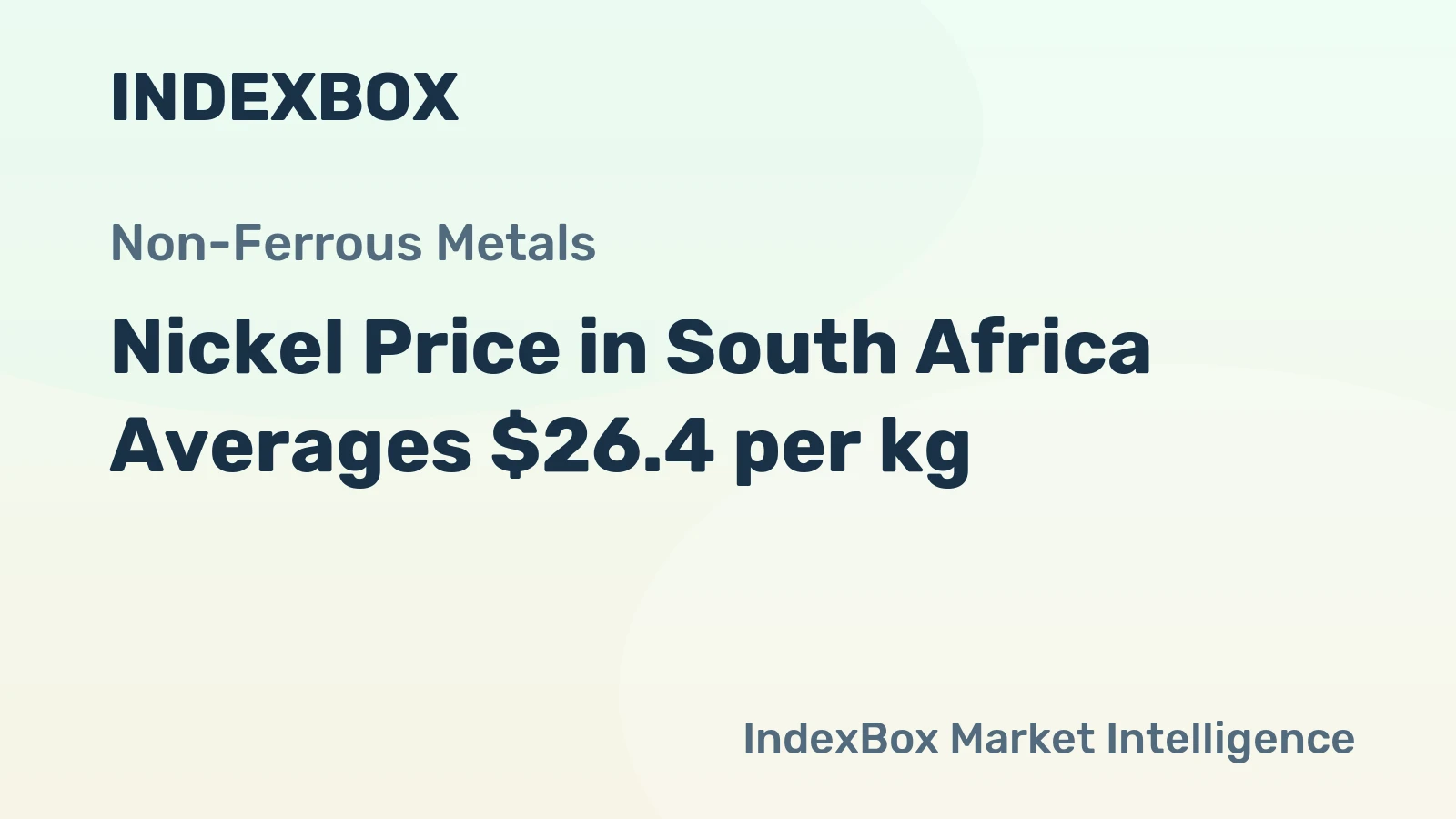 Nickel Price in South Africa Averages $26.4 per kg