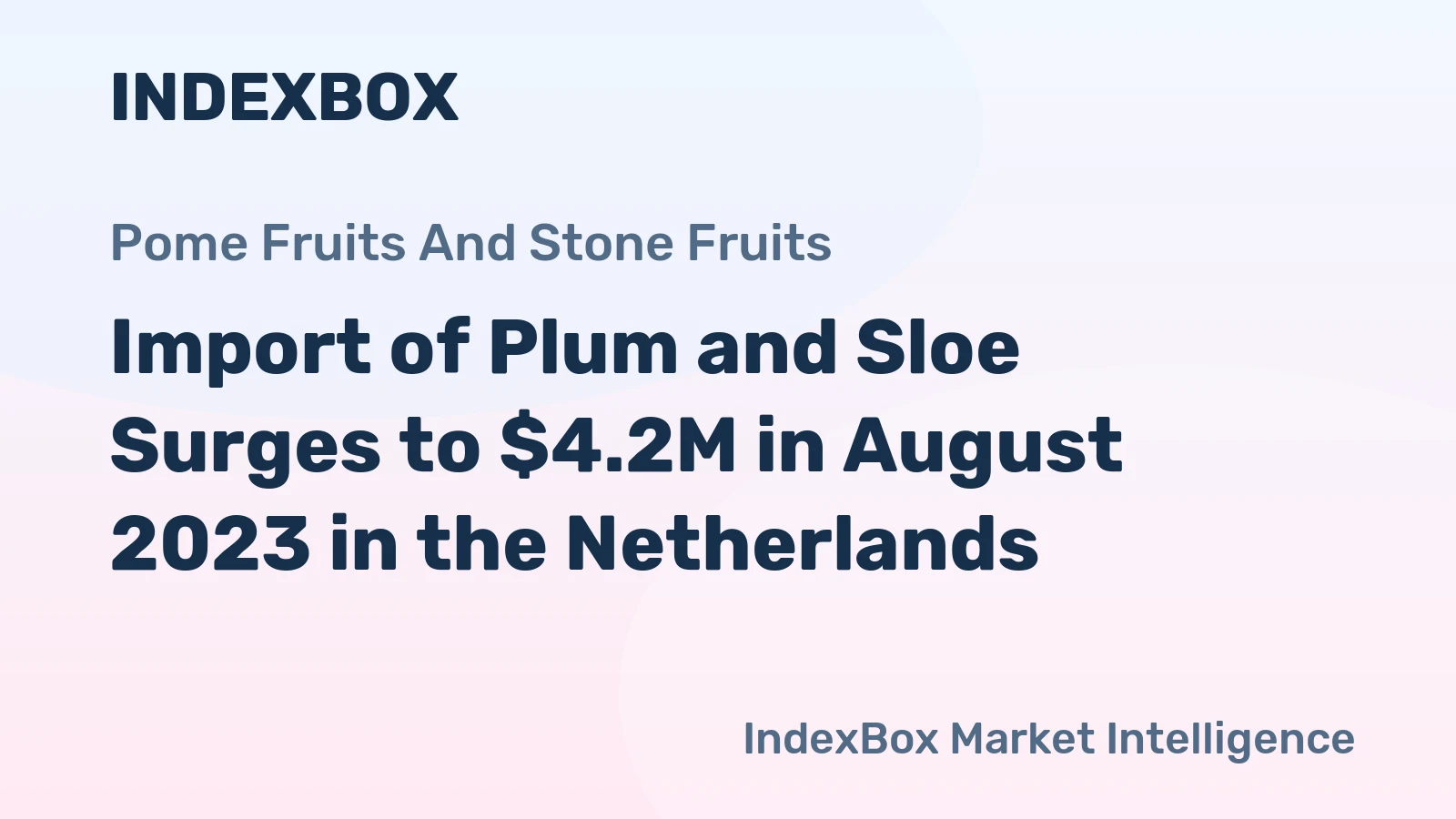 Import of Plum and Sloe Surges to $4.2M in August 2023 in the Netherlands