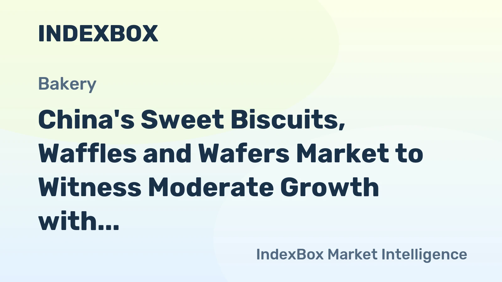 China's Sweet Biscuits, Waffles and Wafers Market to Witness Moderate Growth with CAGR of +1.2% by 2035