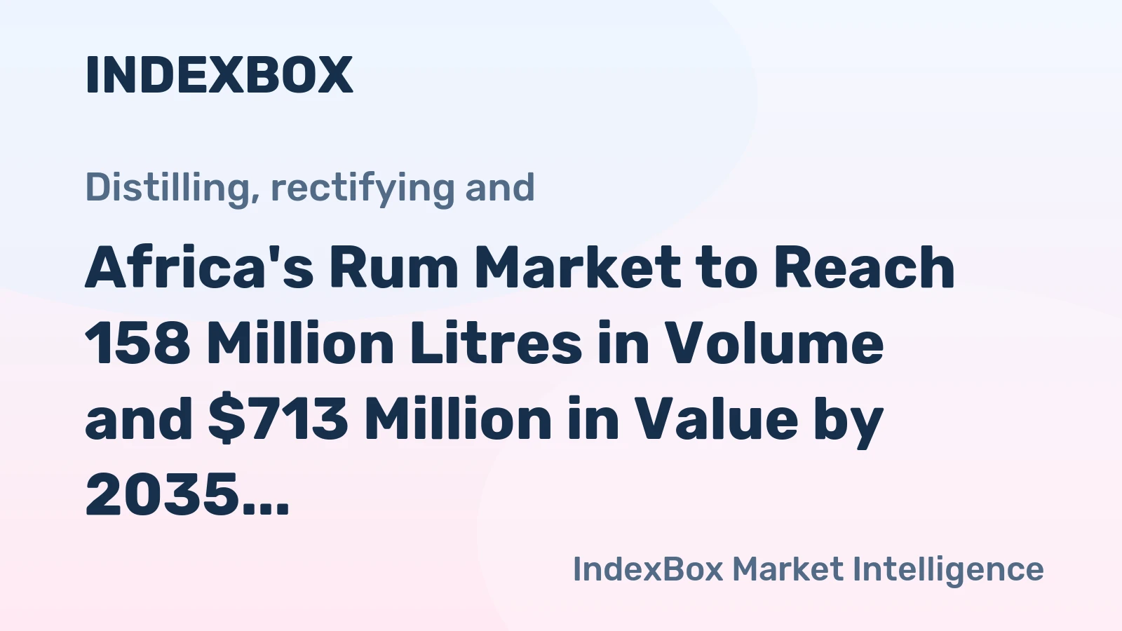 Africa's Rum Market to Reach 158 Million Litres in Volume and $713 Million in Value by 2035