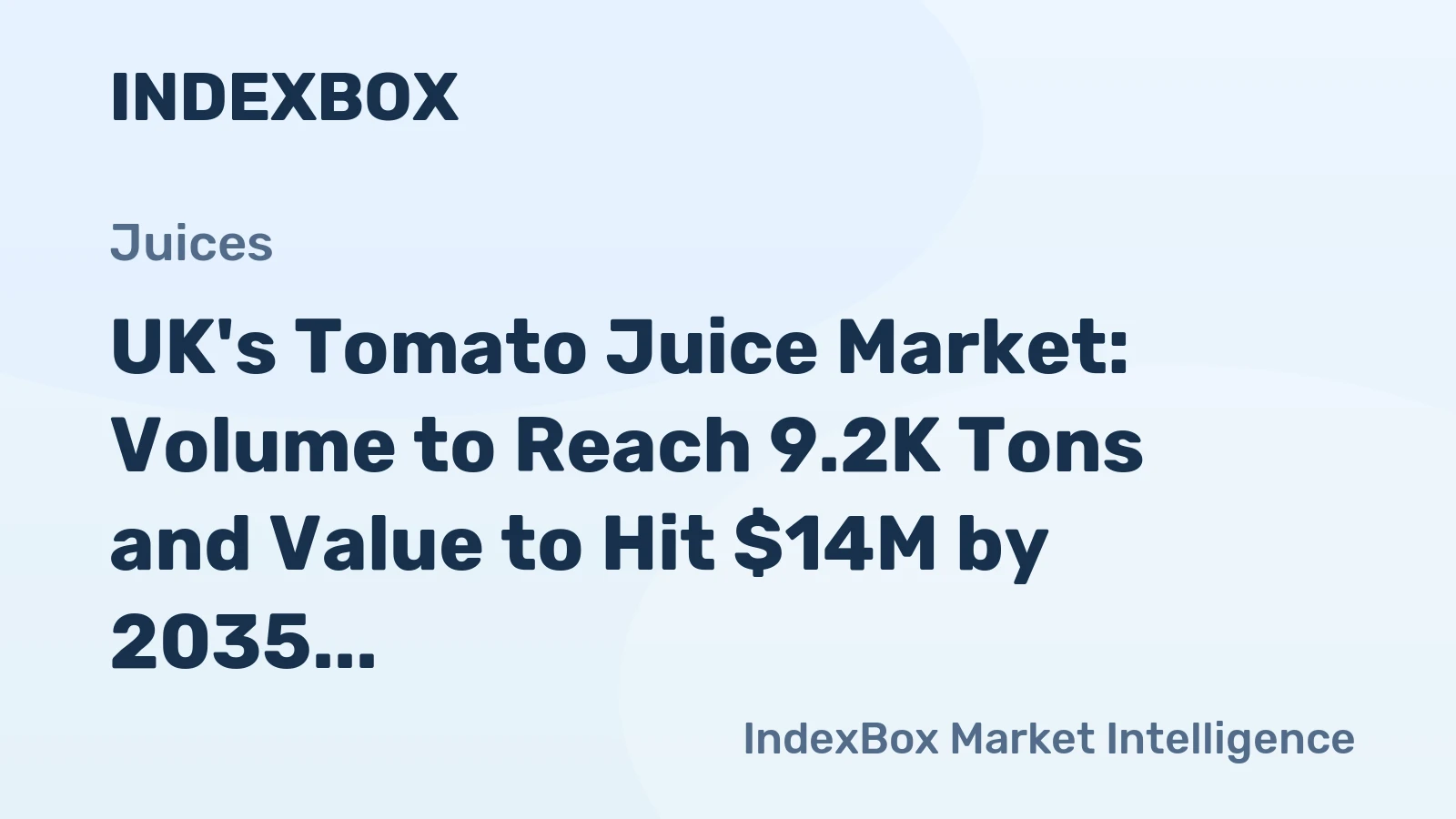 UK's Tomato Juice Market: Volume to Reach 9.2K Tons and Value to Hit $14M by 2035