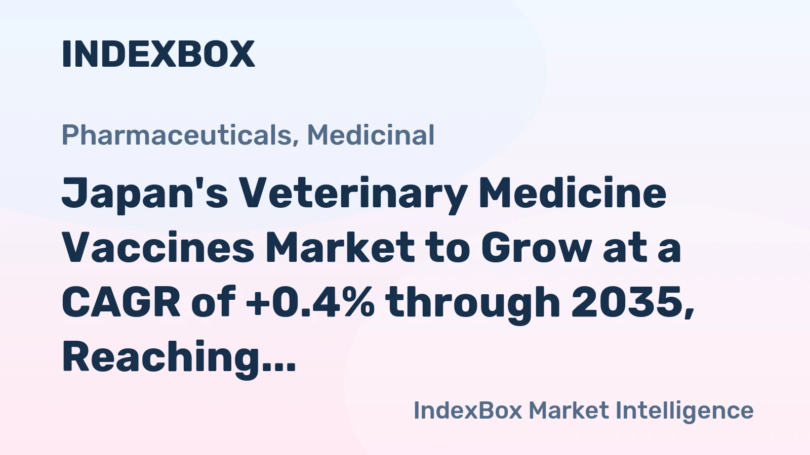Japan's Veterinary Medicine Vaccines Market to Grow at a CAGR of +0.4% through 2035, Reaching $79M in Value