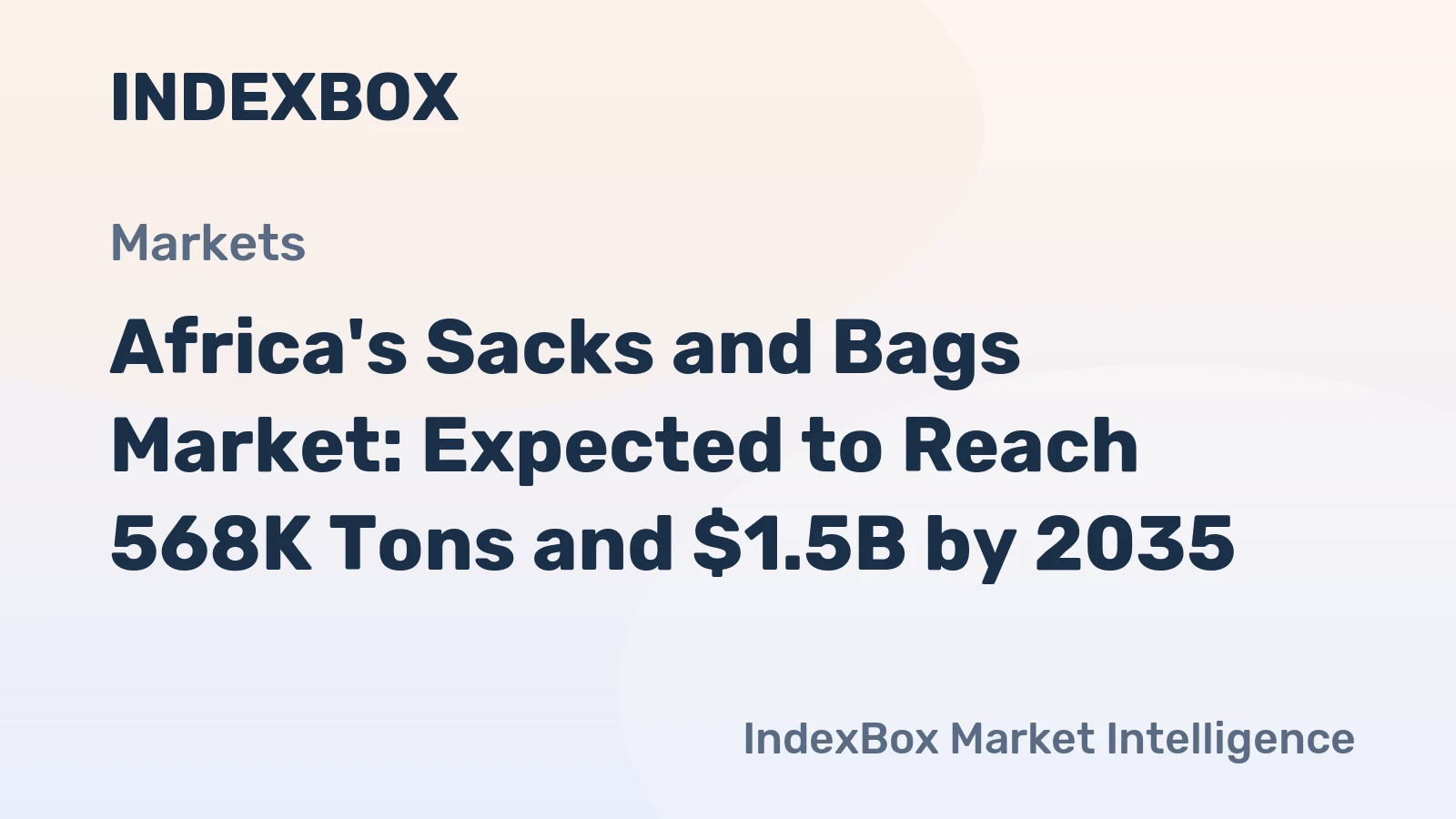 Africa's Sacks and Bags Market: Expected to Reach 568K Tons and $1.5B by 2035