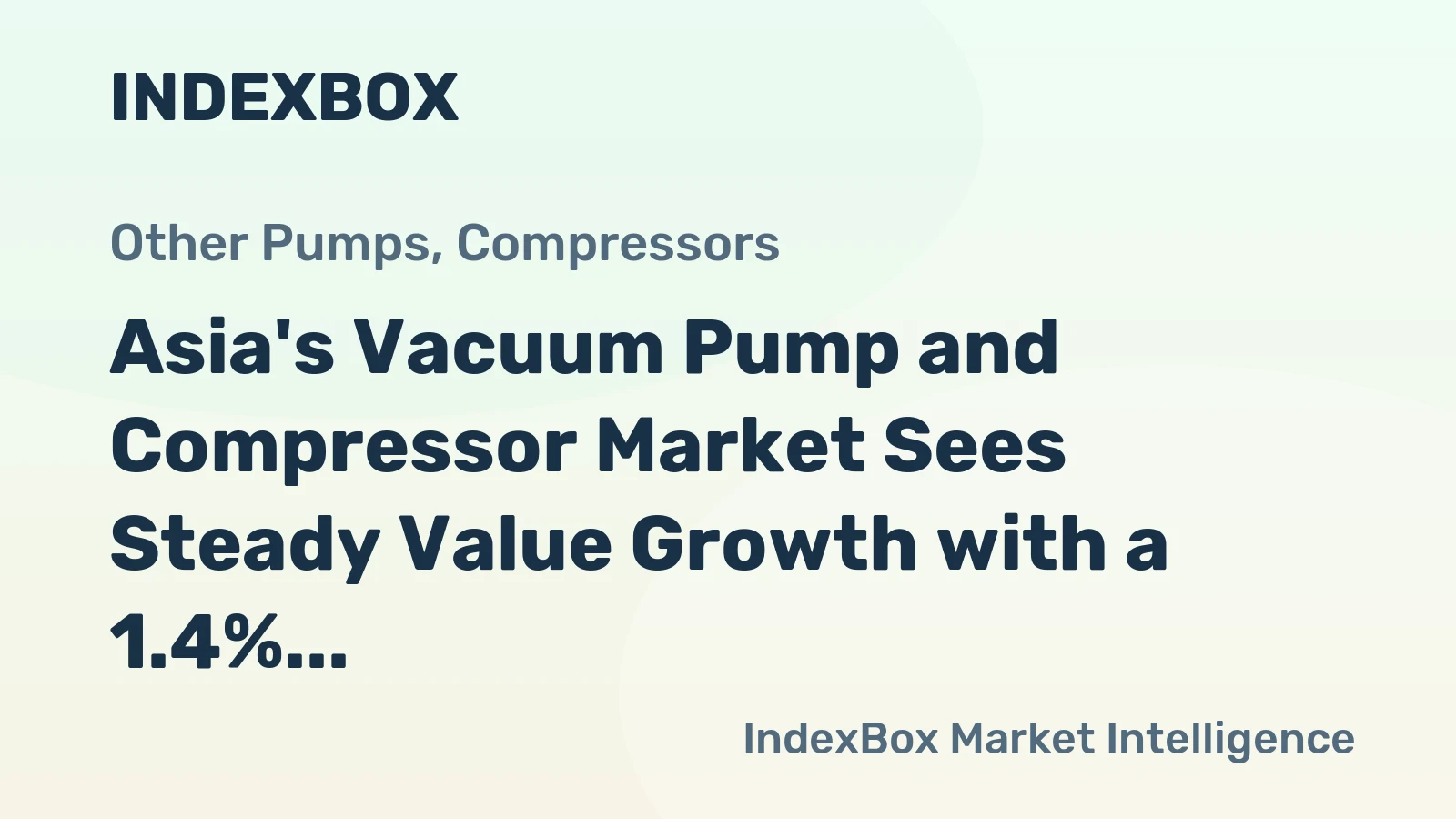 Asia's Vacuum Pump and Compressor Market Sees Steady Value Growth with a 1.4% CAGR Through 2035