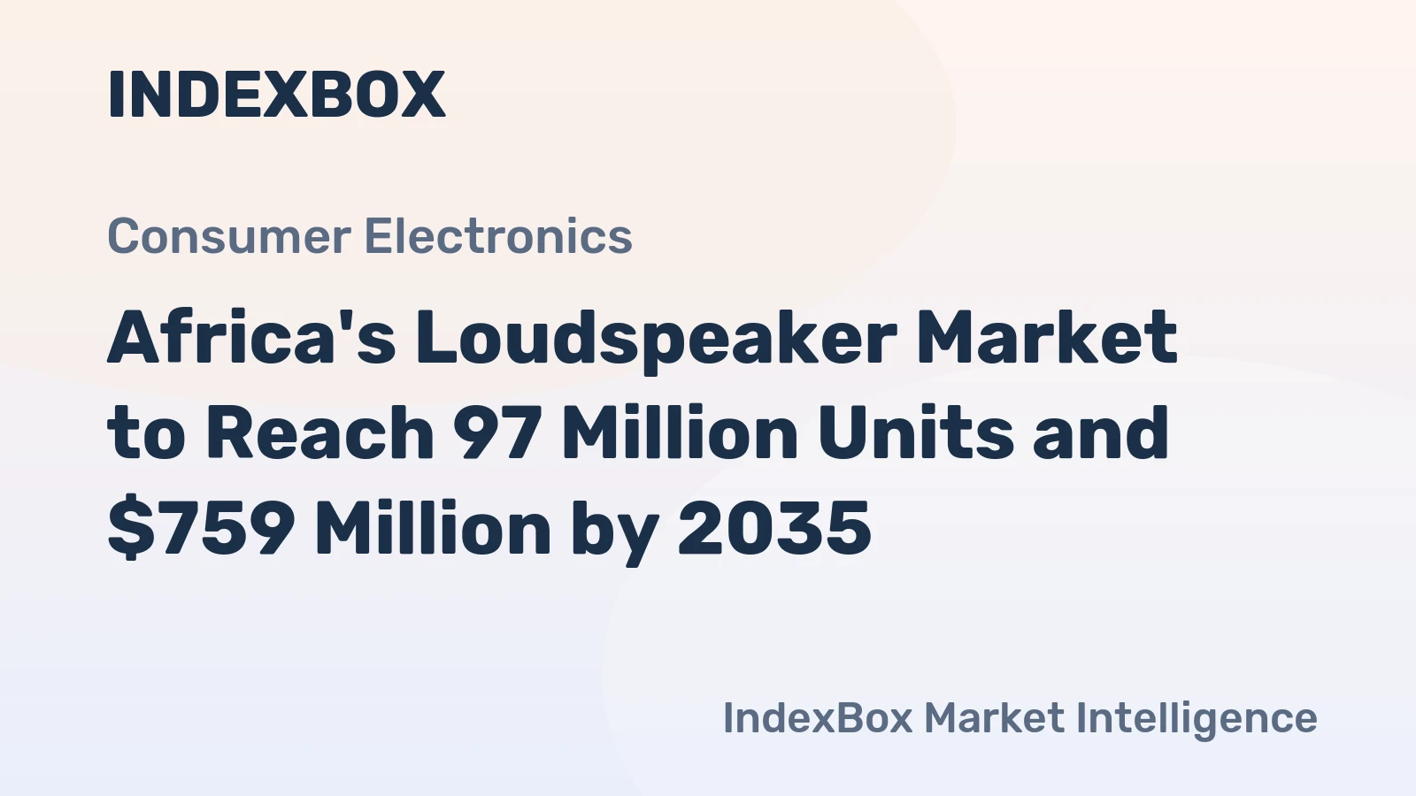 Africa's Loudspeaker Market to Reach 97 Million Units and $759 Million by 2035