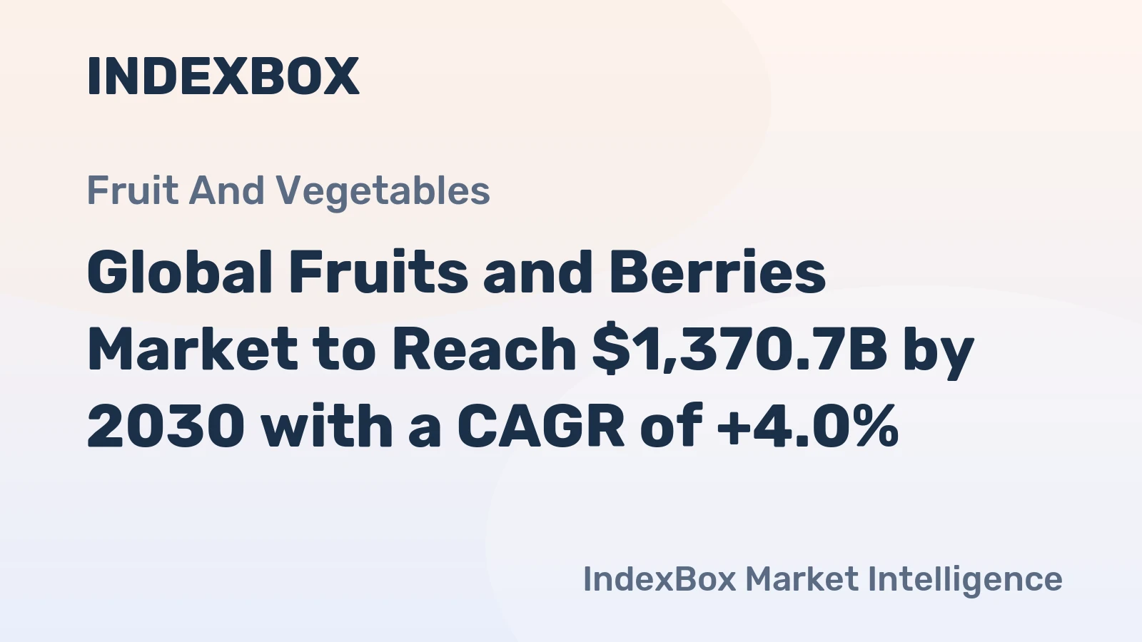 Global Fruits and Berries Market to Reach $1,370.7B by 2030 with a CAGR of +4.0%