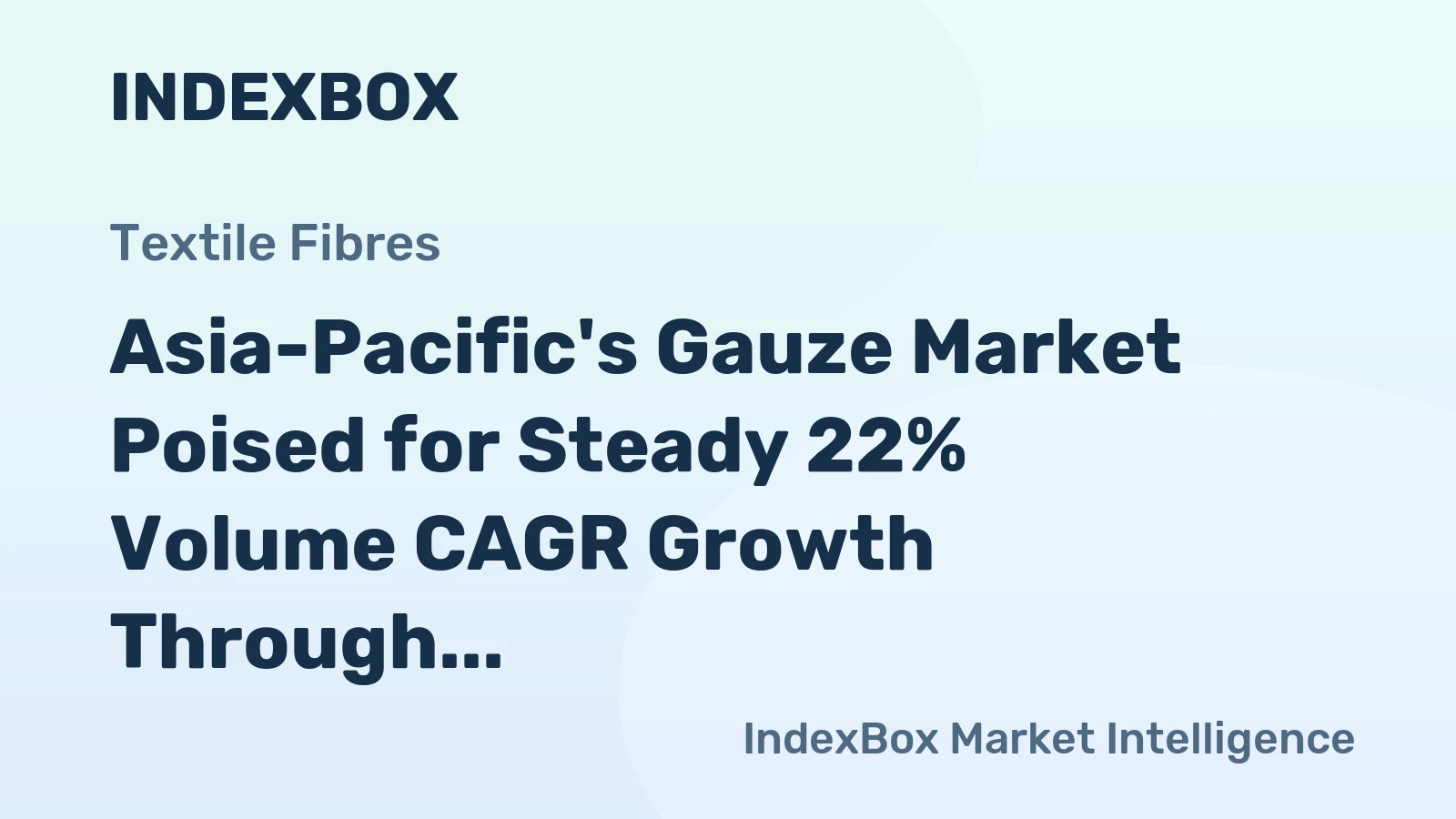 Asia-Pacific's Gauze Market Poised for Steady 22% Volume CAGR Growth Through 2035