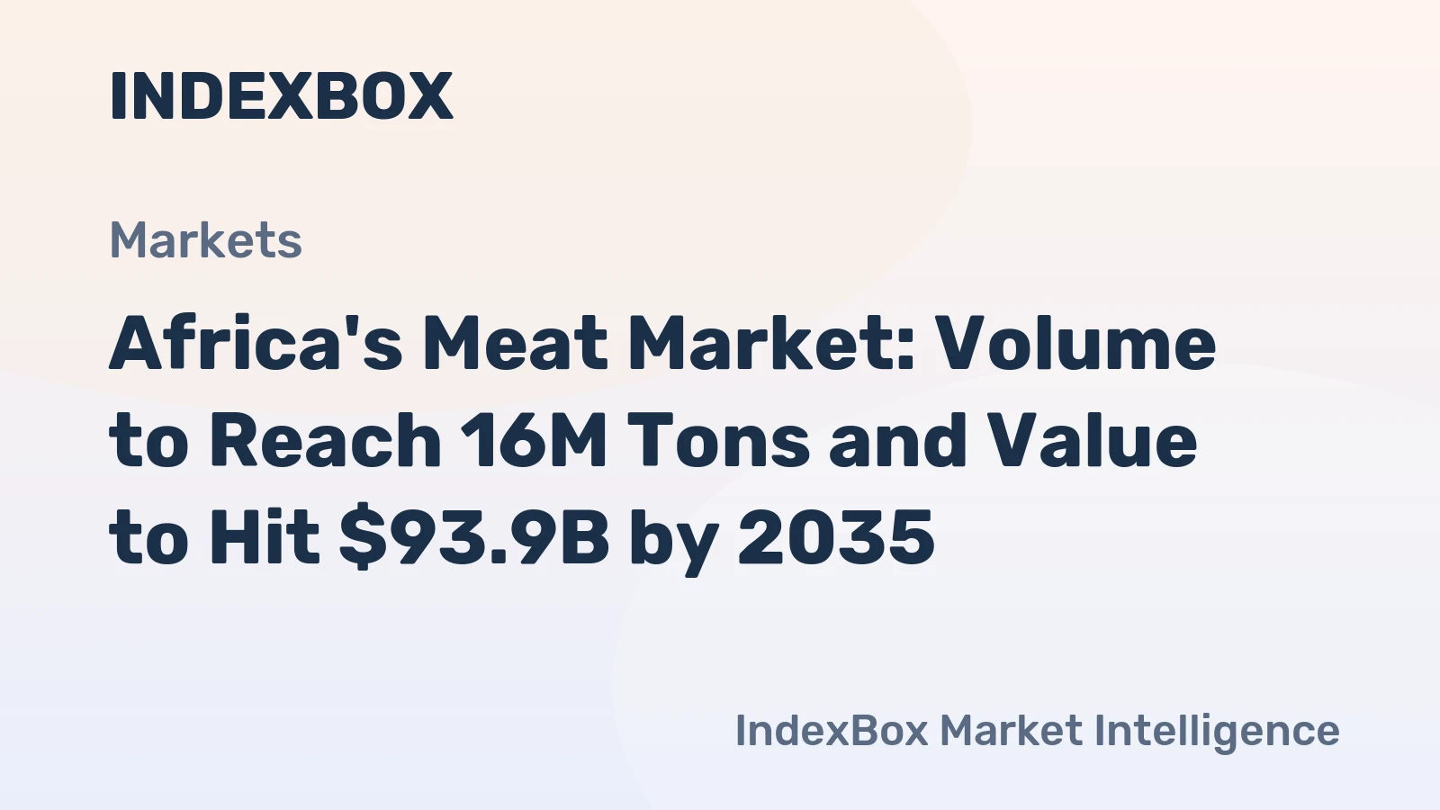 Africa's Meat Market: Volume to Reach 16M Tons and Value to Hit $93.9B by 2035