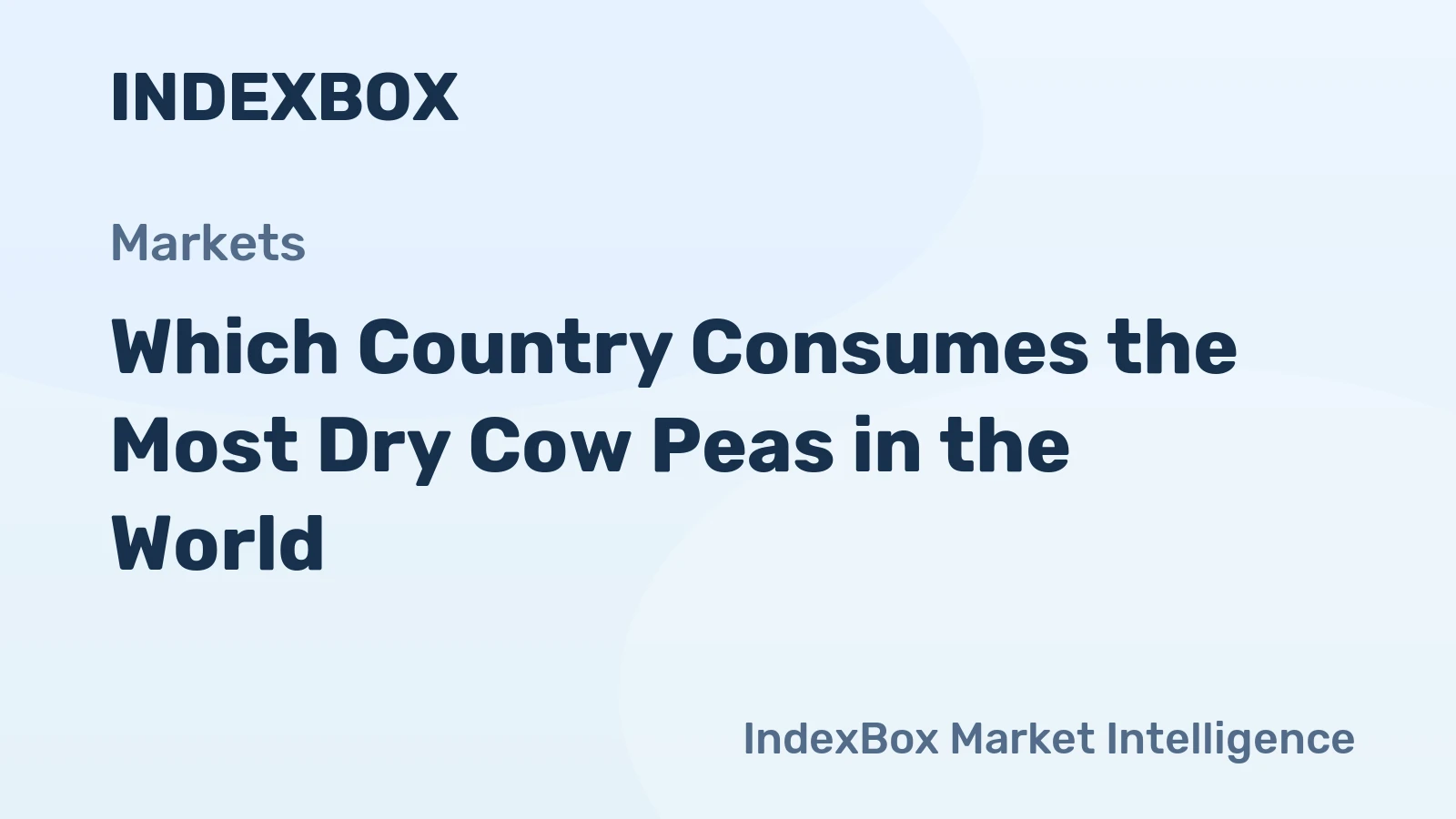 Which Country Consumes the Most Dry Cow Peas in the World?