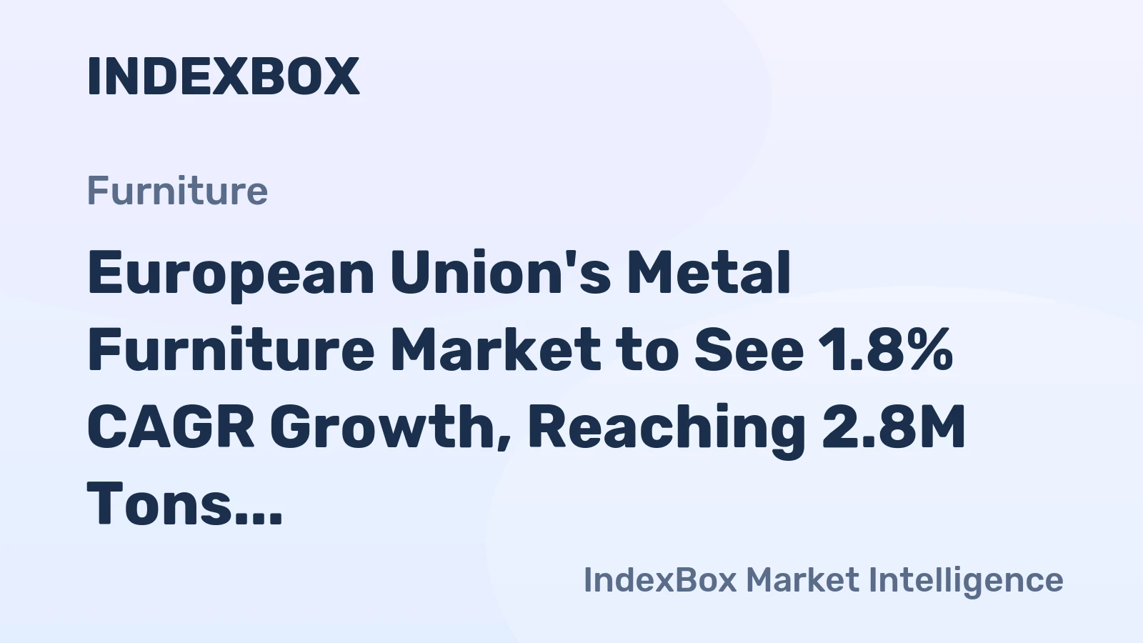 European Union's Metal Furniture Market to See 1.8% CAGR Growth, Reaching 2.8M Tons by 2035