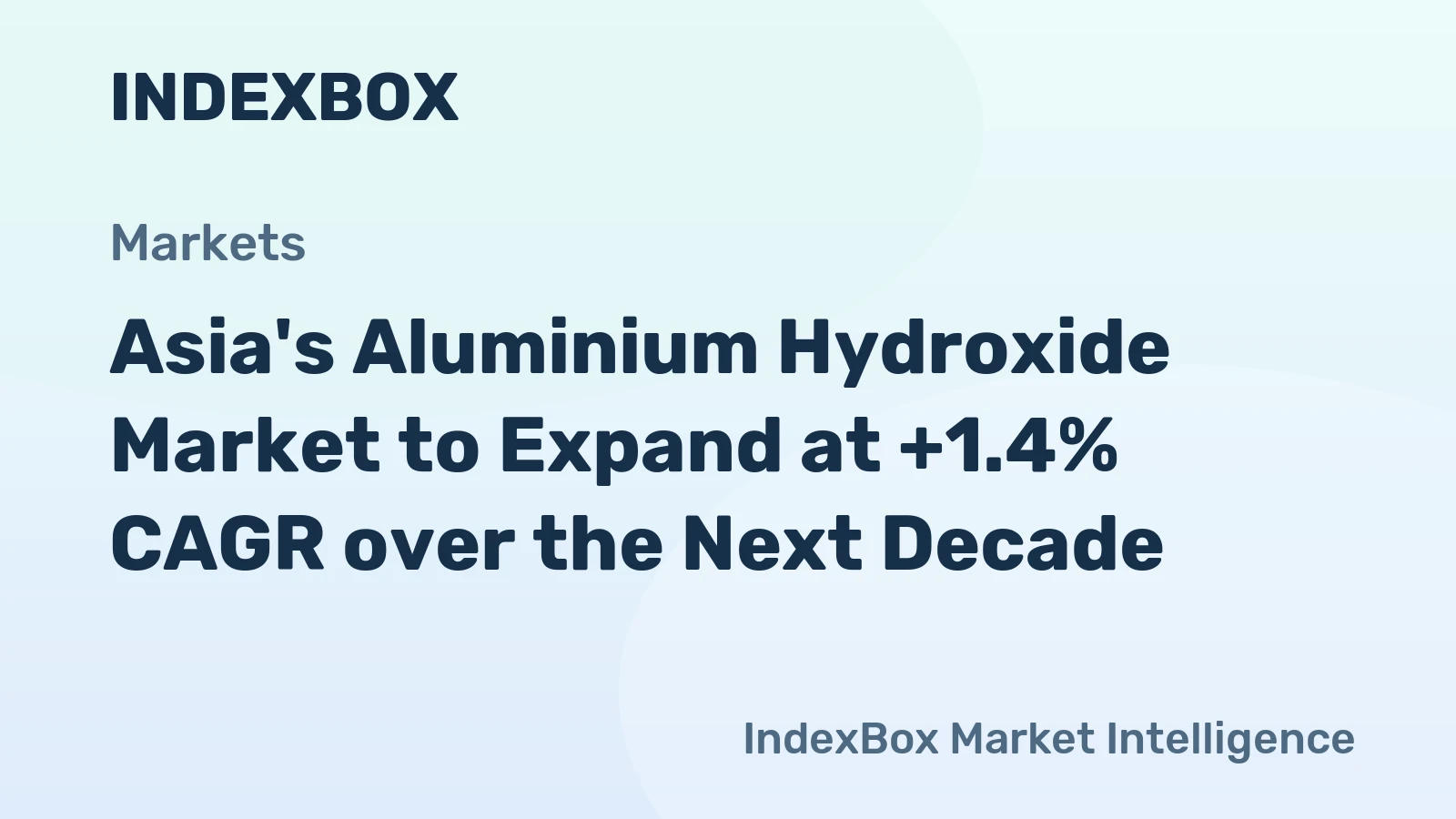 Asia's Aluminium Hydroxide Market to Expand at +1.4% CAGR over the Next Decade