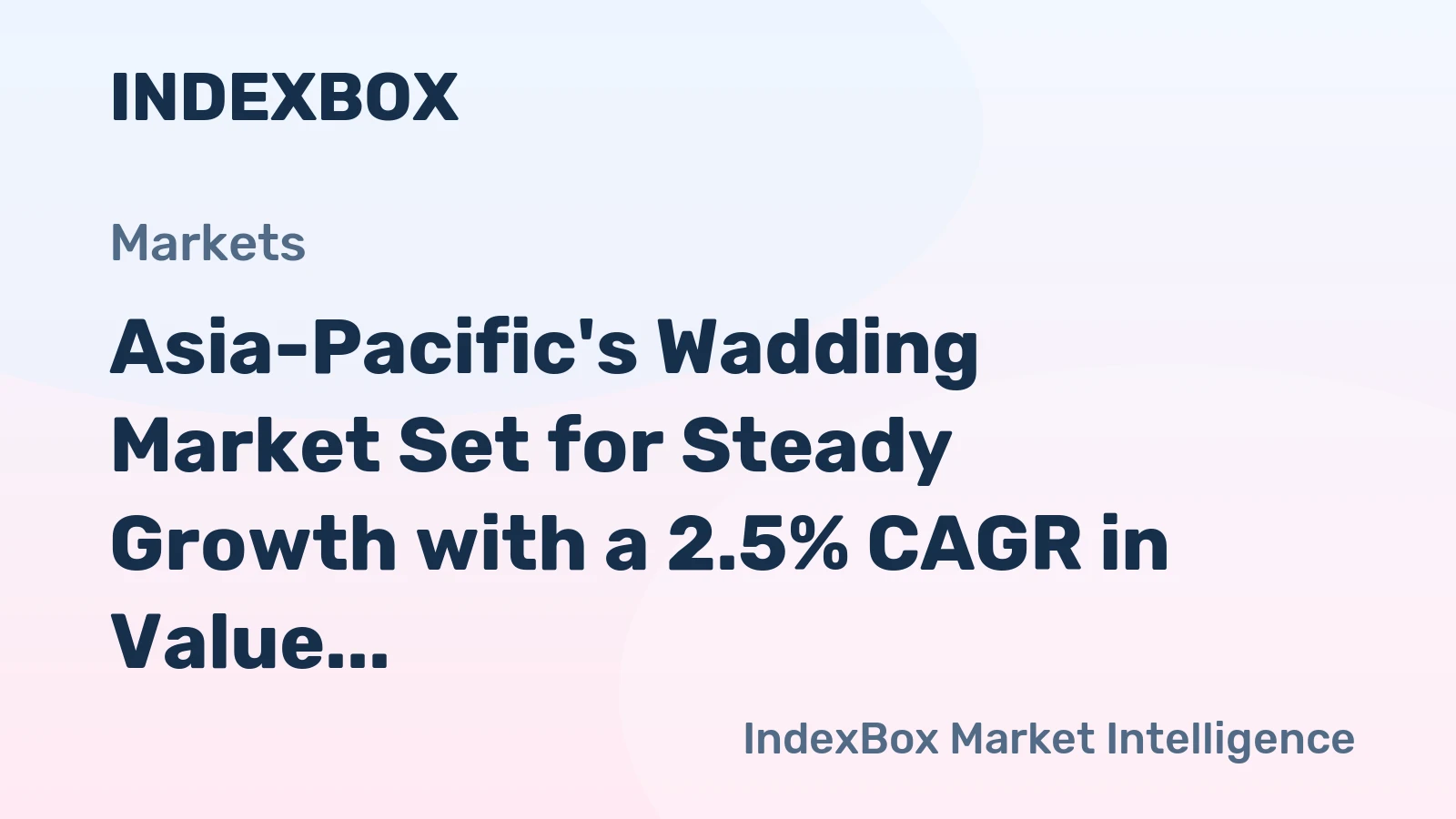 Asia-Pacific's Wadding Market Set for Steady Growth with a 2.5% CAGR in Value
