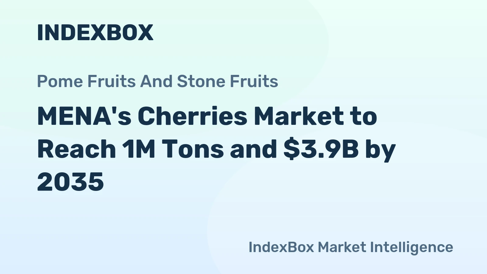 MENA's Cherries Market to Reach 1M Tons and $3.9B by 2035