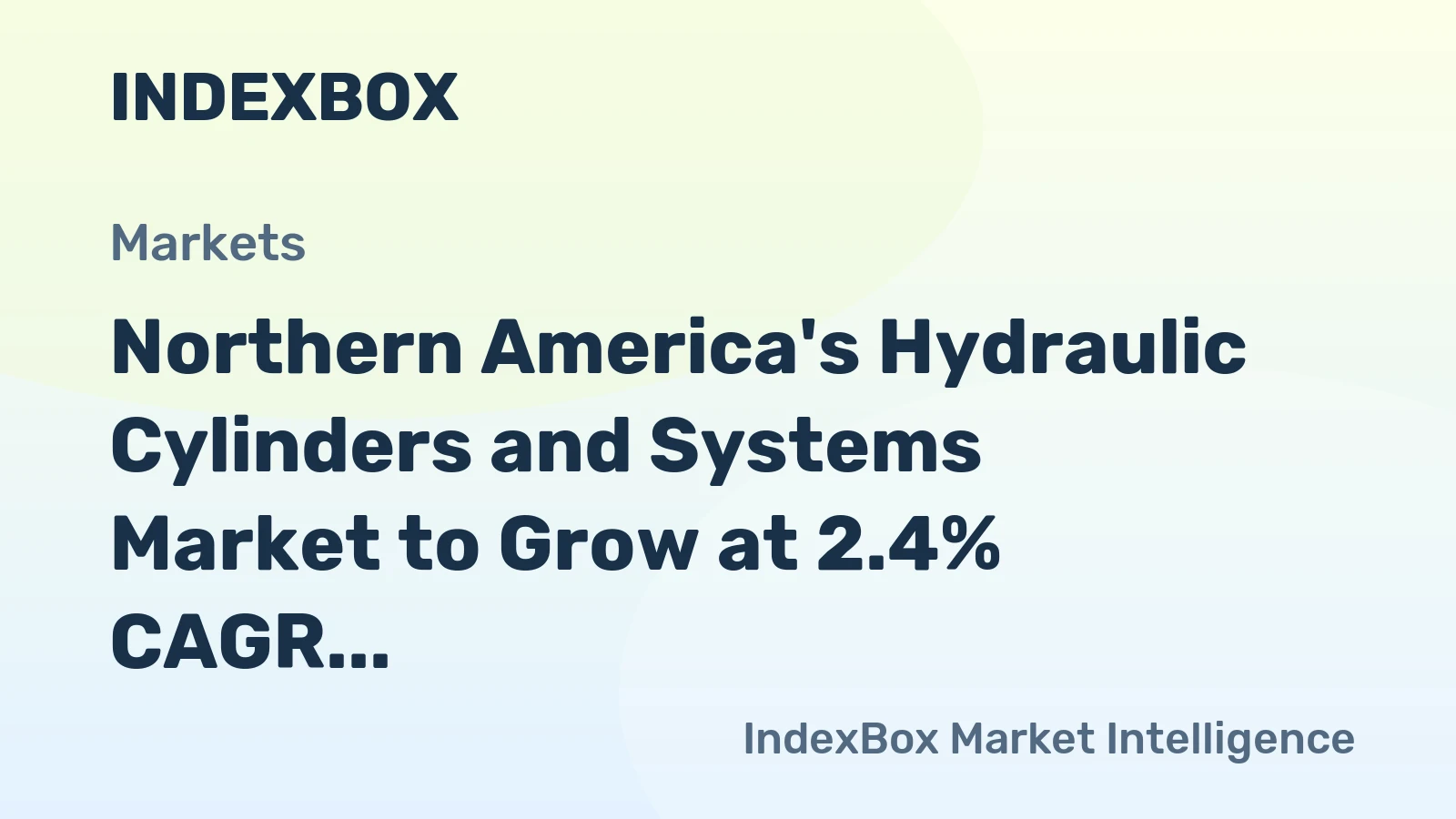 Northern America's Hydraulic Cylinders and Systems Market to Grow at 2.4% CAGR, Reaching 14M Units by 2035