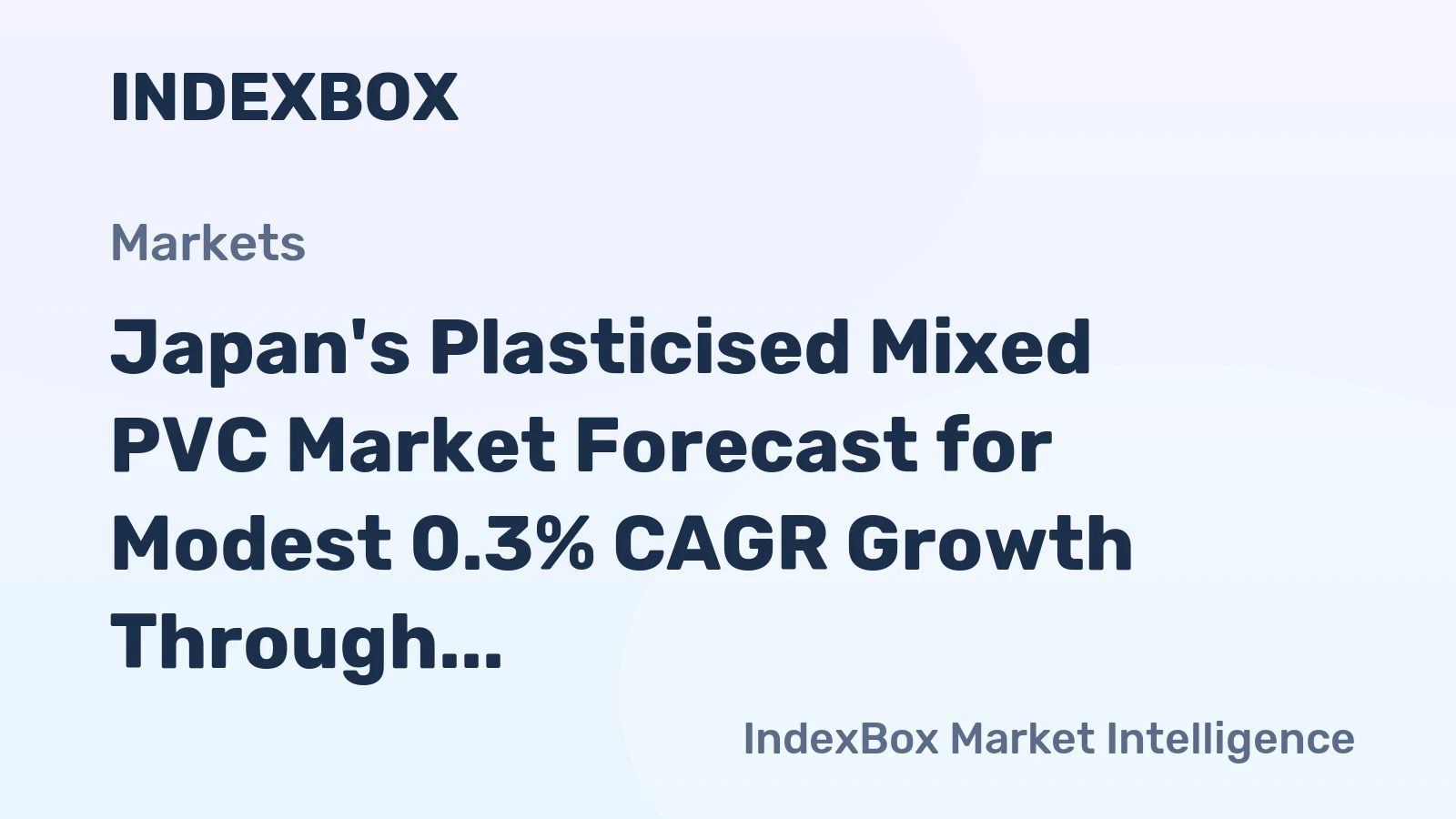 Japan's Plasticised Mixed PVC Market Forecast for Modest 0.3% CAGR Growth Through 2035
