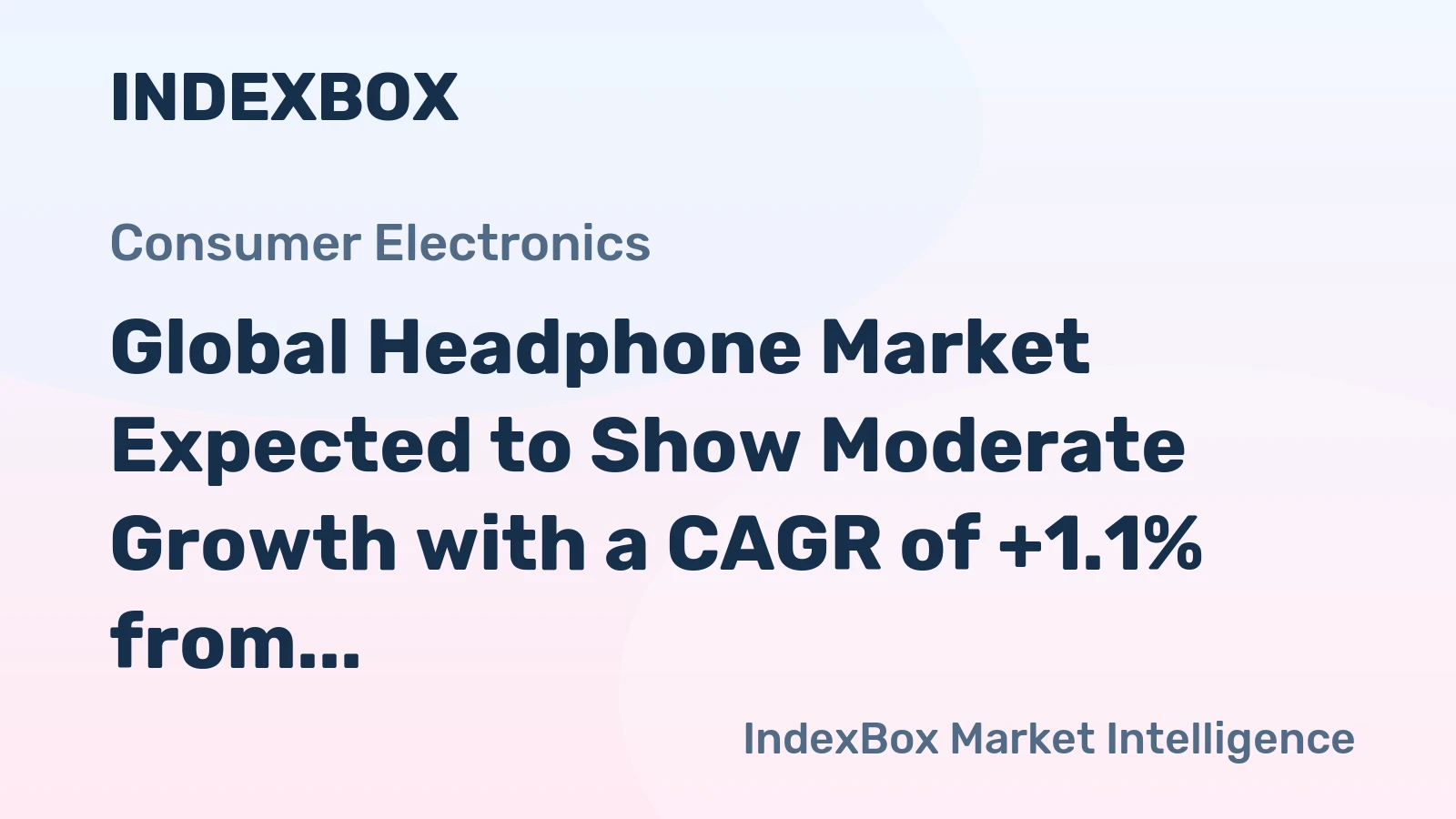 Global Headphone Market Expected to Show Moderate Growth with a CAGR of +1.1% from 2024 to 2035
