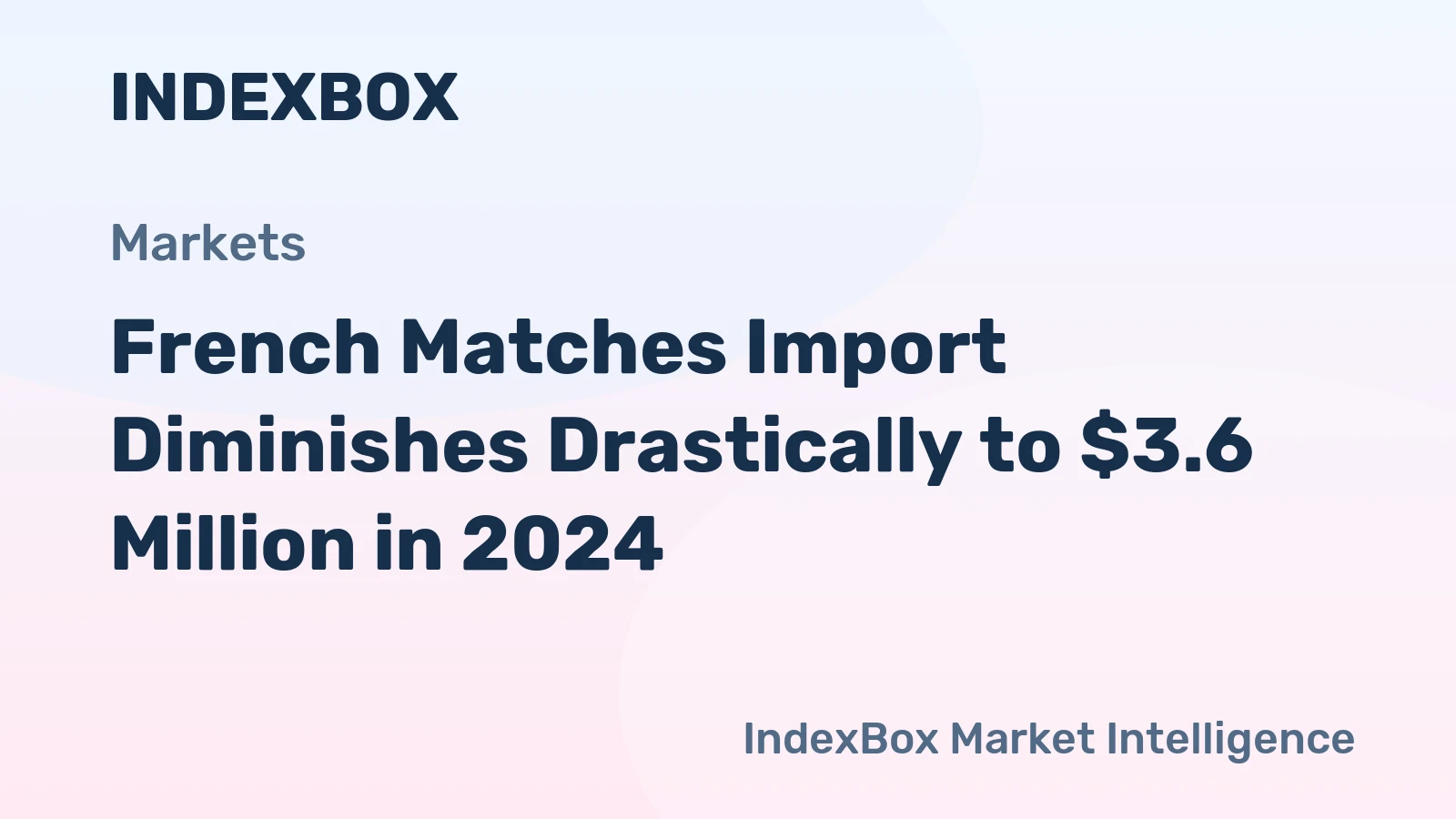 French Matches Import Diminishes Drastically to $3.6 Million in 2024