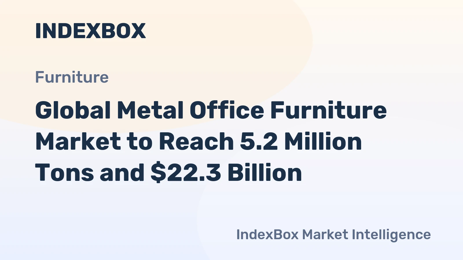 Global Metal Office Furniture Market to Reach 5.2 Million Tons and $22.3 Billion
