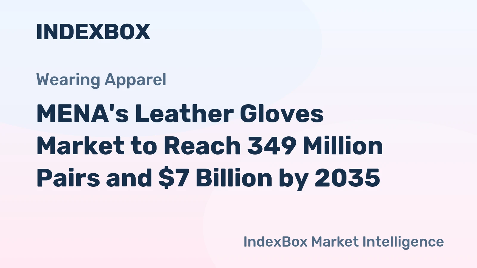 MENA's Leather Gloves Market to Reach 349 Million Pairs and $7 Billion by 2035