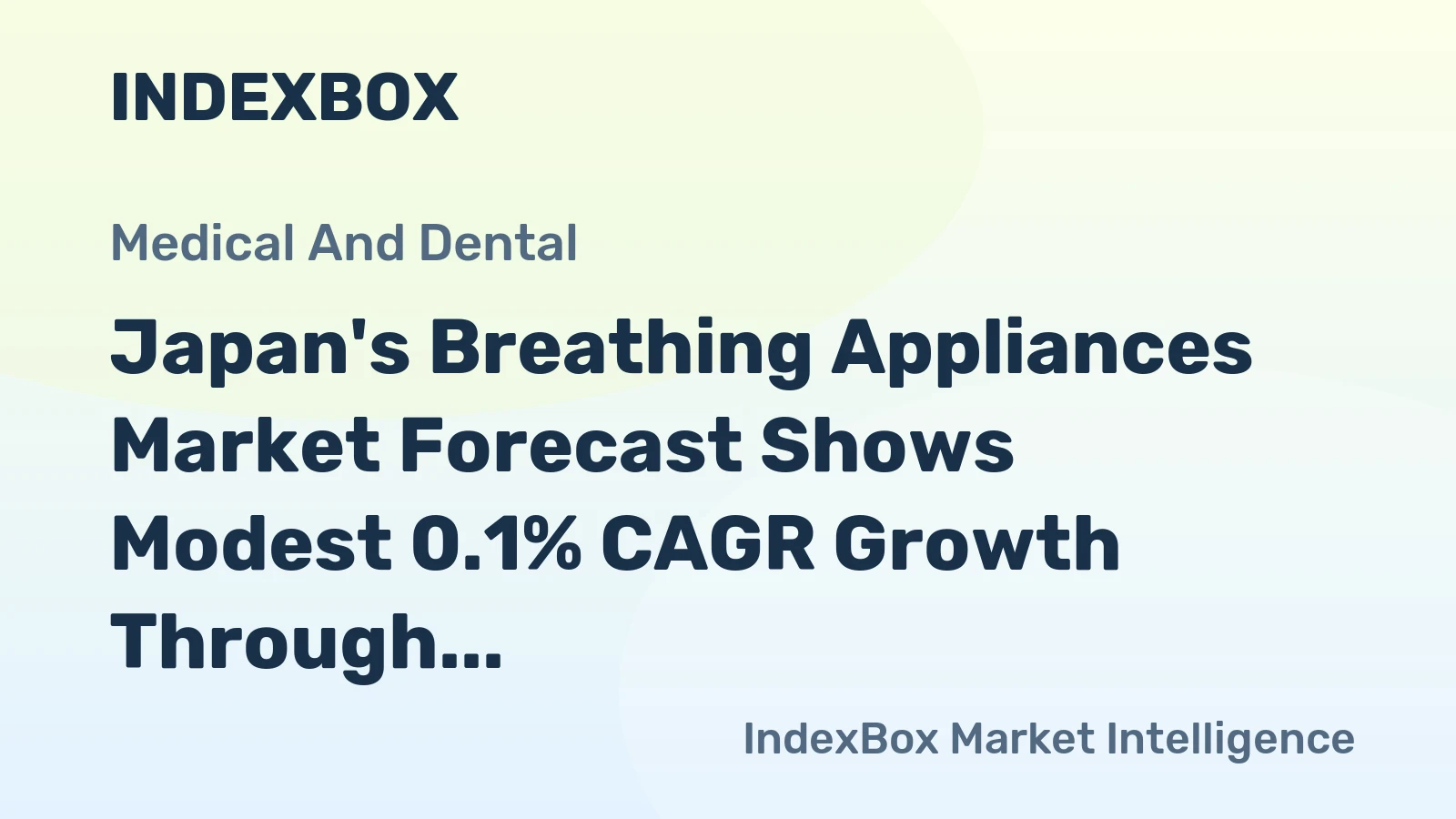 Japan's Breathing Appliances Market Forecast Shows Modest 0.1% CAGR Growth Through 2035