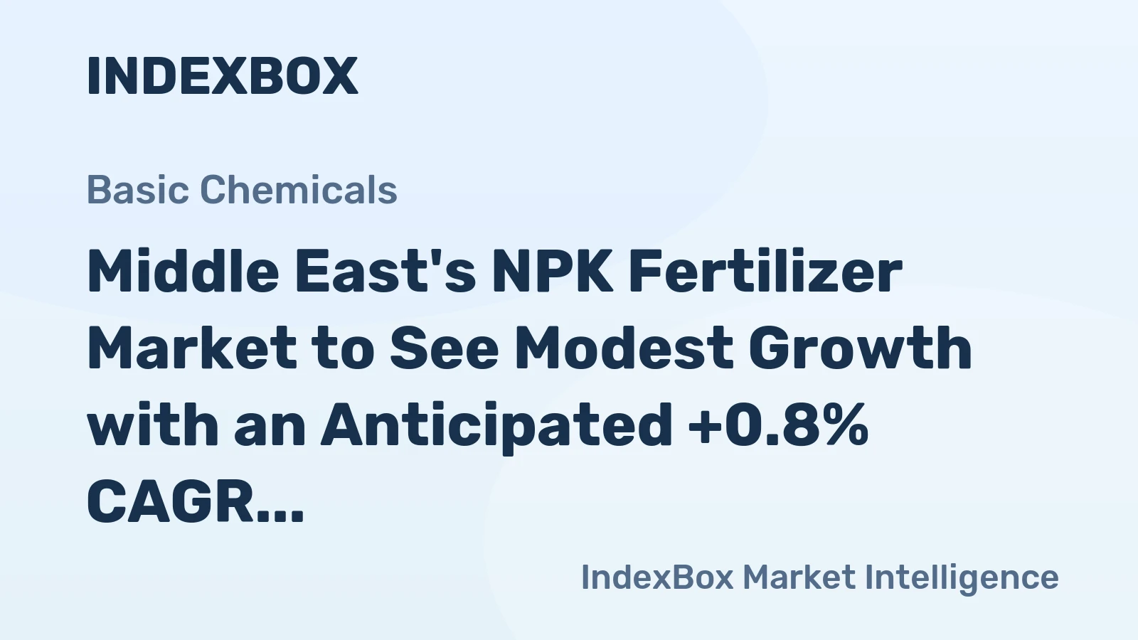 Middle East's NPK Fertilizer Market to See Modest Growth with an Anticipated +0.8% CAGR in Value