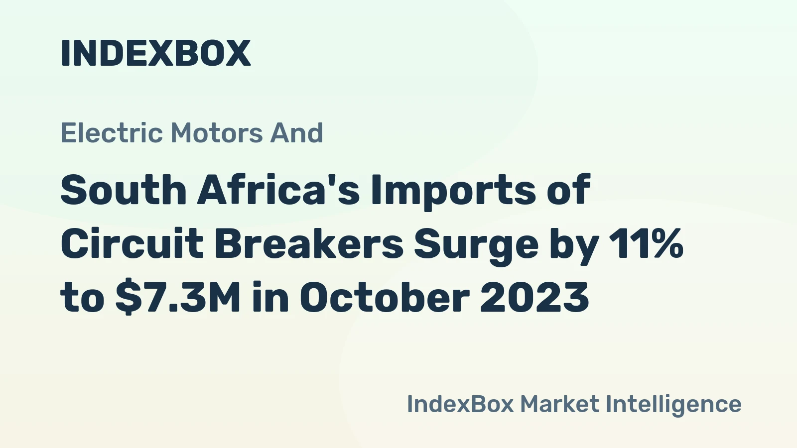 South Africa's Imports of Circuit Breakers Surge by 11% to $7.3M in October 2023