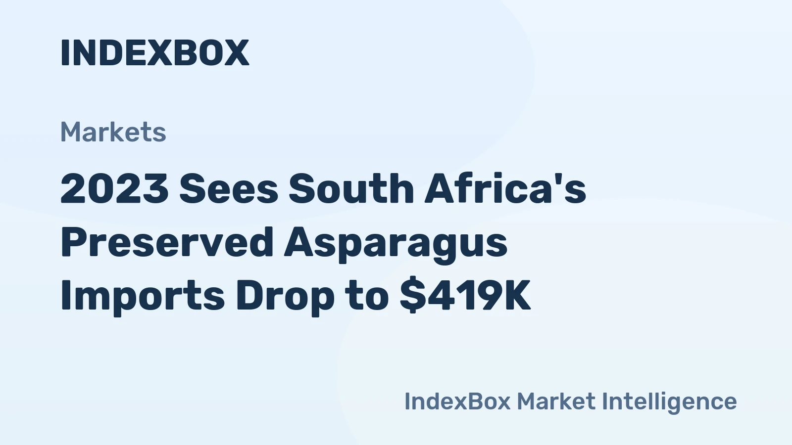 2023 Sees South Africa's Preserved Asparagus Imports Drop to $419K