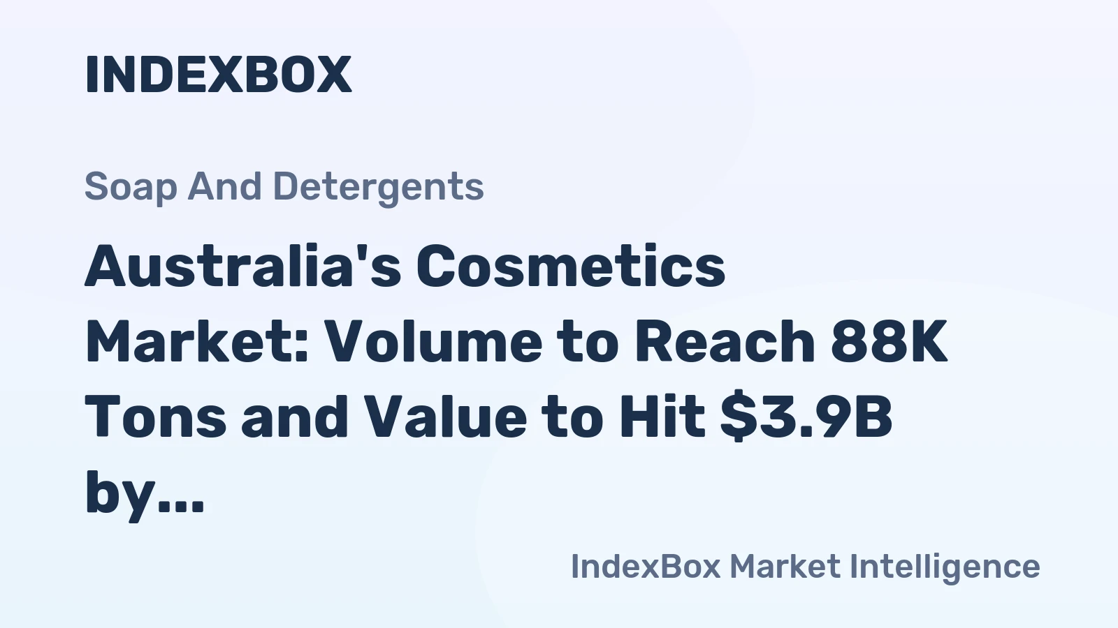 Australia's Cosmetics Market: Volume to Reach 88K Tons and Value to Hit $3.9B by 2035