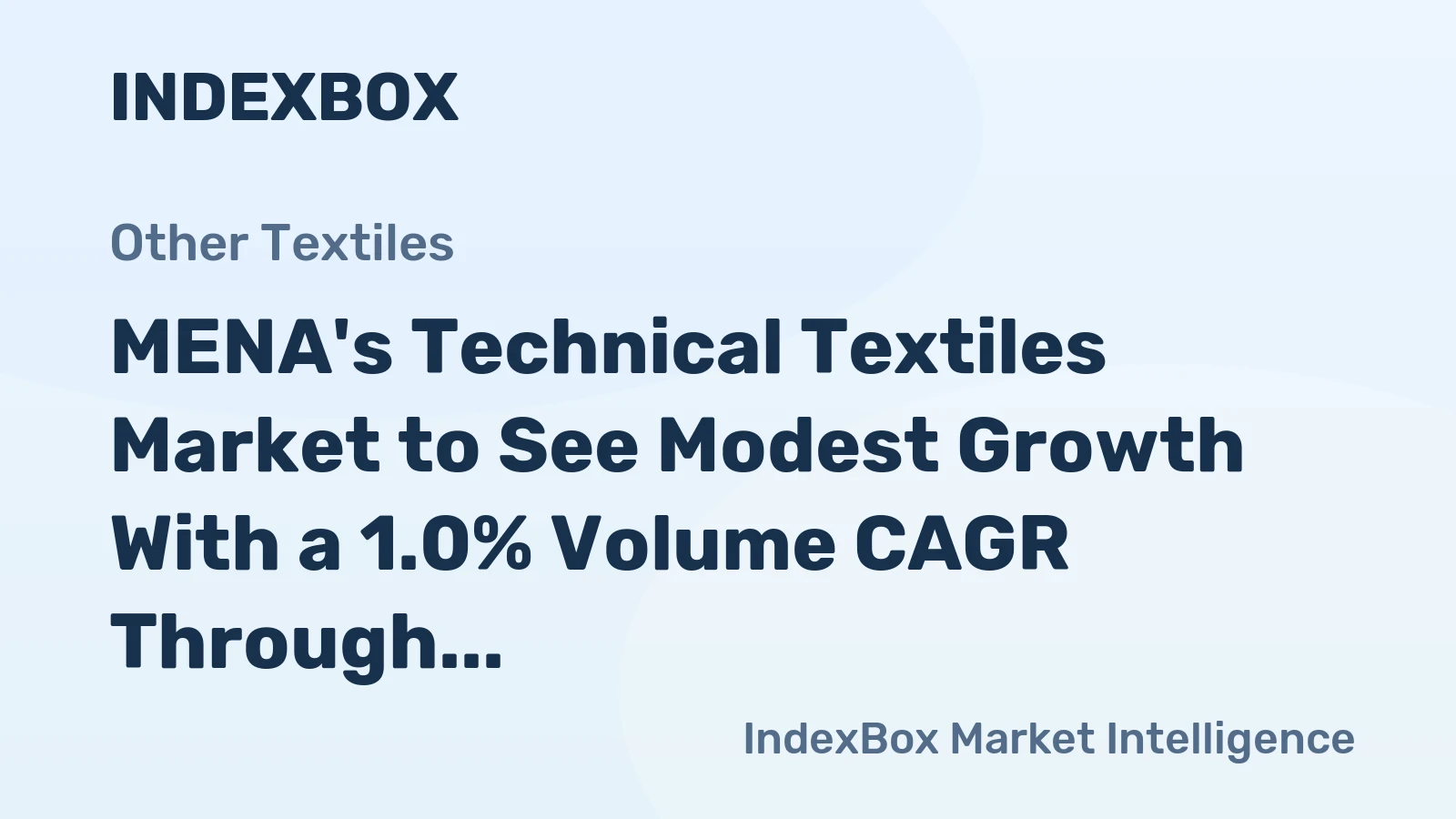 MENA's Technical Textiles Market to See Modest Growth With a 1.0% Volume CAGR Through 2035