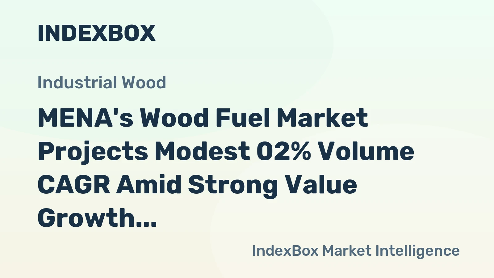 MENA's Wood Fuel Market Projects Modest 02% Volume CAGR Amid Strong Value Growth
