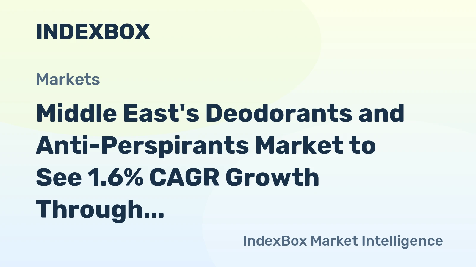 Middle East's Deodorants and Anti-Perspirants Market to See 1.6% CAGR Growth Through 2035, Reaching $2B